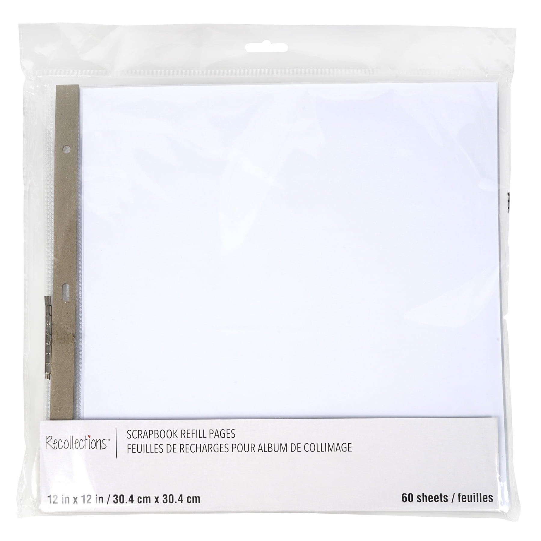 Recollections™ 12" x 12" White Scrapbook Refill Pages, 60 Sheets ...