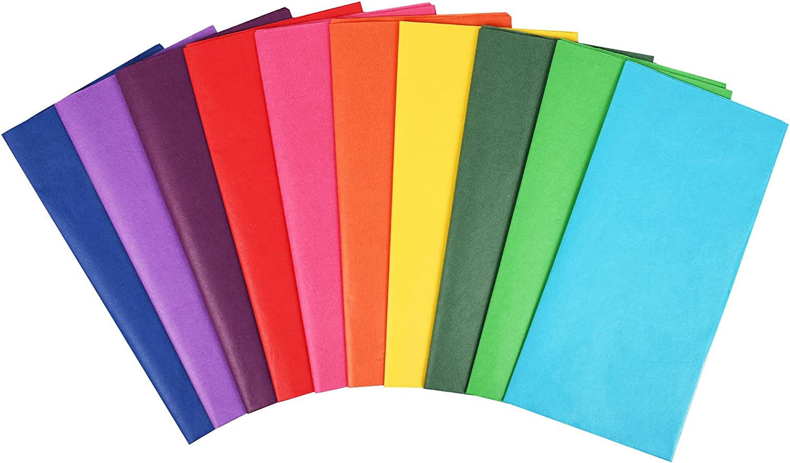 60 Sheets 20 x Tissue Paper for Gift Bags 10 Bold Colors | Rainbow ...