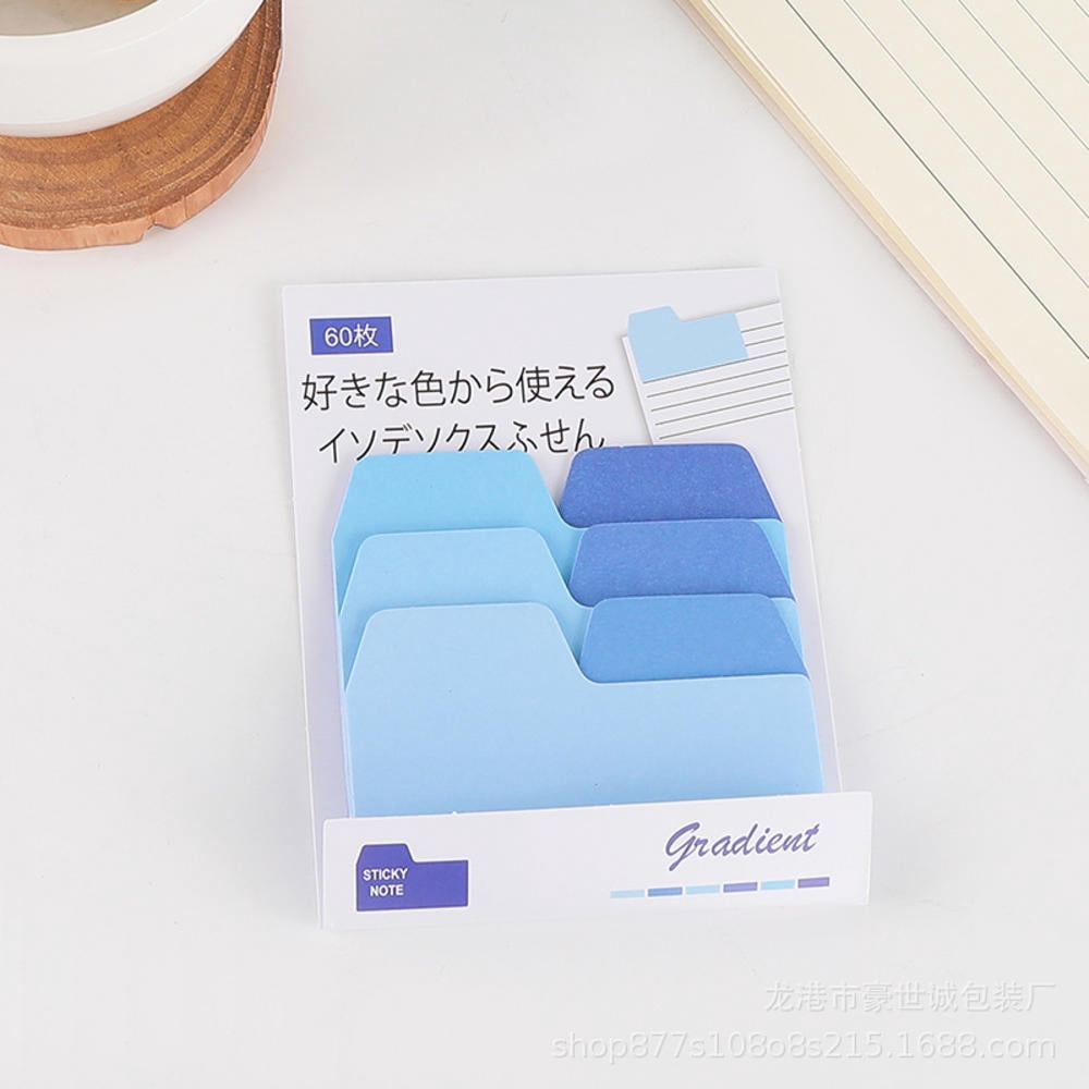 60 Sheets Aesthetic Gradient Index Tabs - Colorful Sticky Notes for ...
