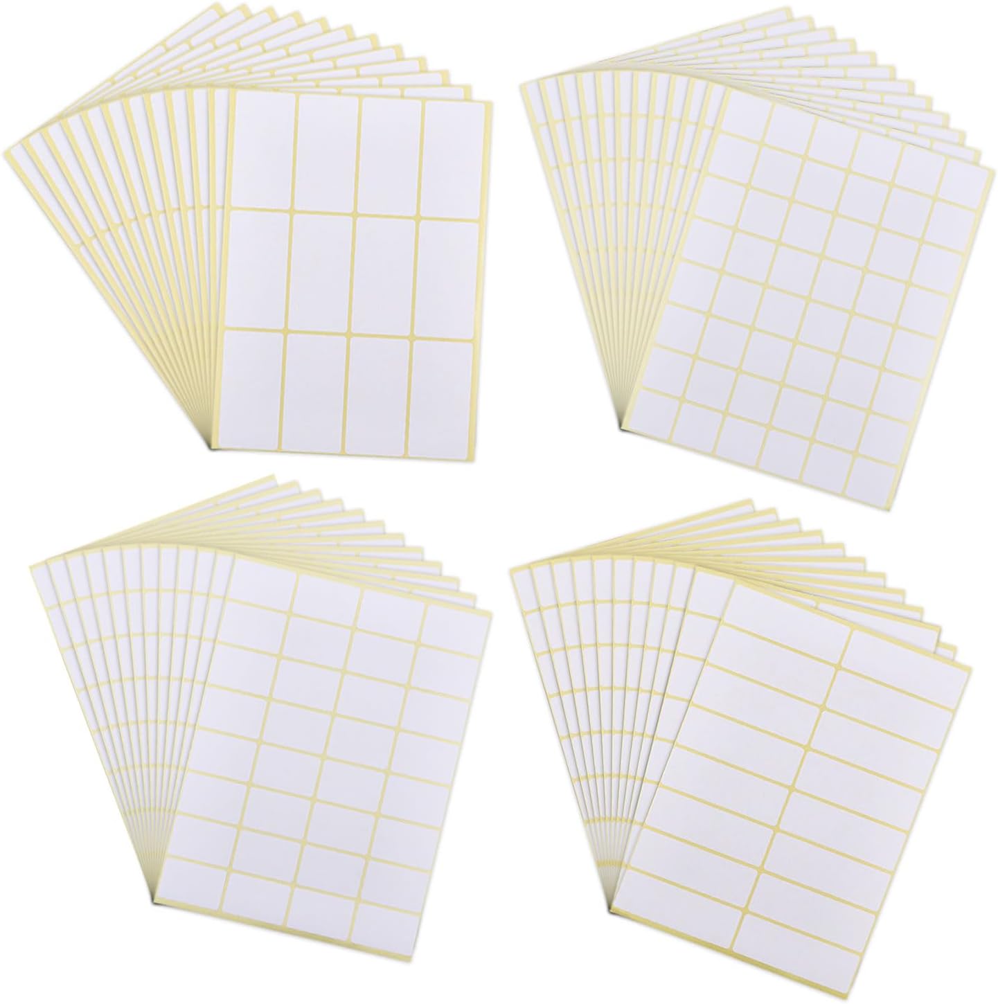 60 Sheets Bottle Labels Rectangle Square Paper Writable Blank Stickers ...