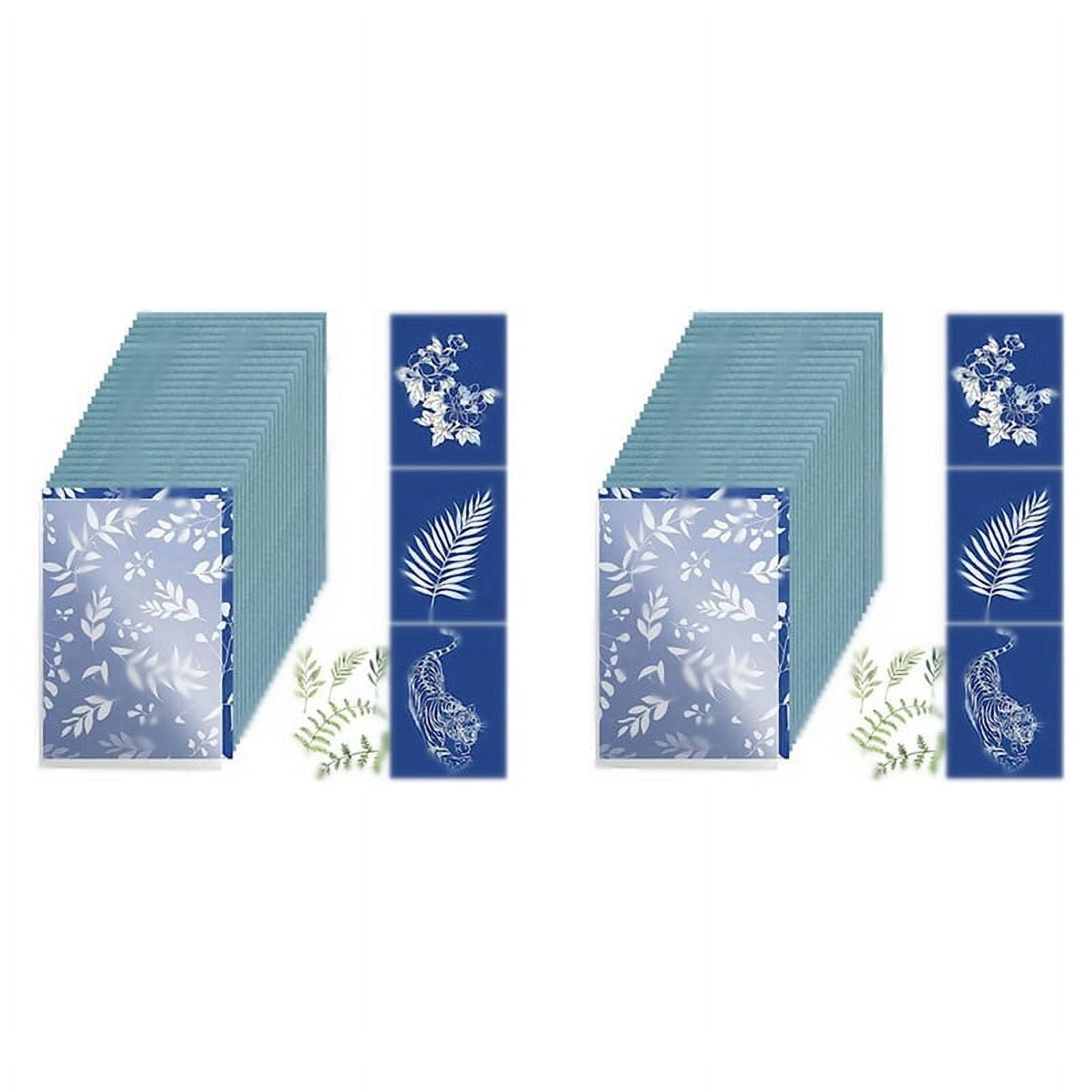 60 Sheets Cyanotype Paper, Sun Art Paper Kit, Solar Drawing Nature ...