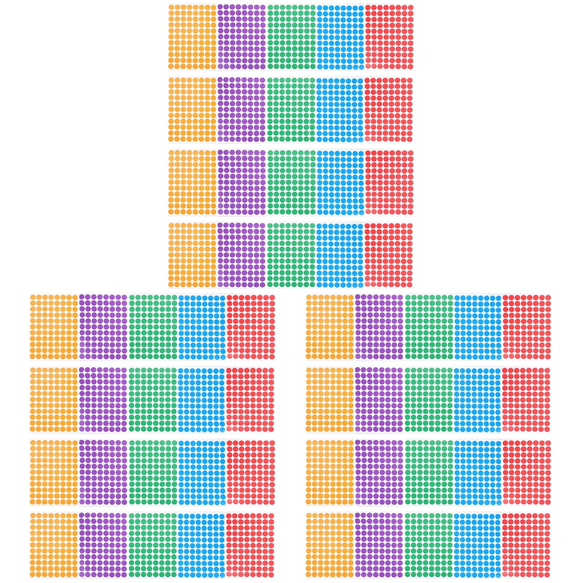 60 Sheets Dots Price Tags Stickers Round Label Dot Stickers Envelopes ...