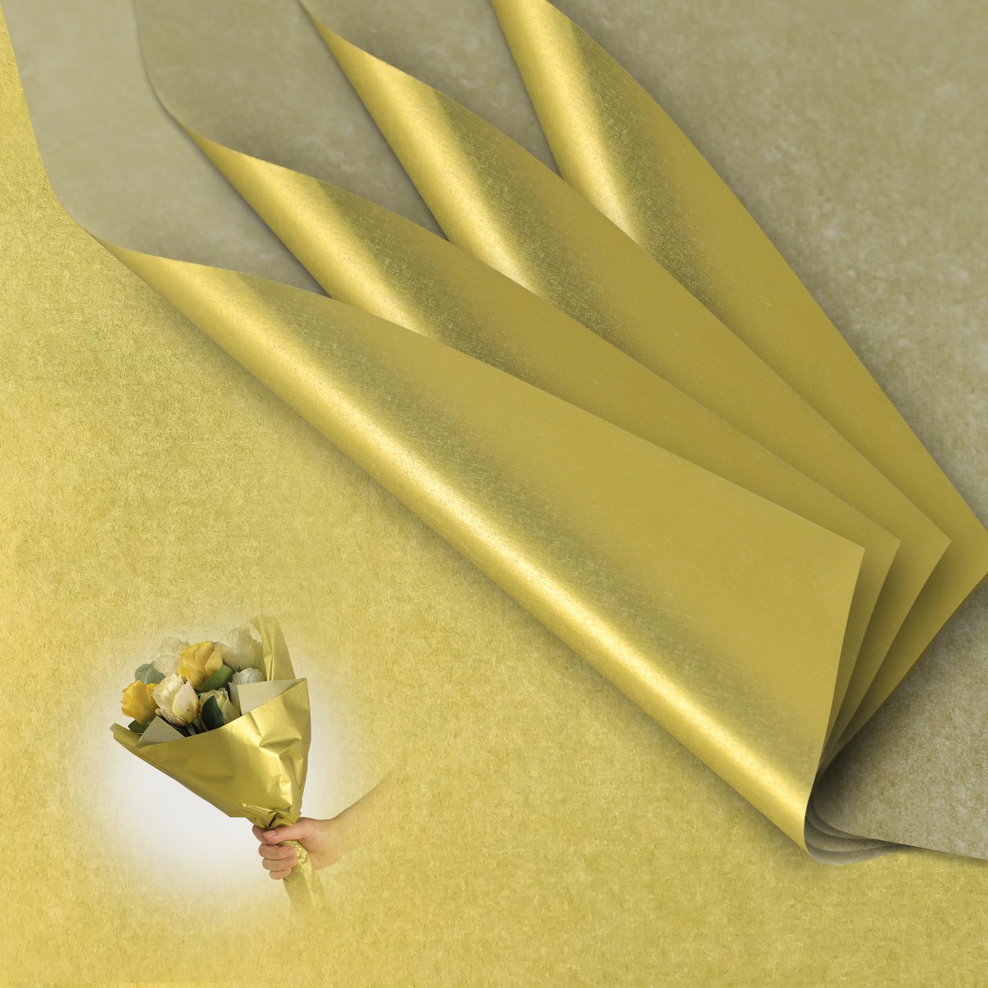 60 Sheets Gold Tissue Paper Bulk, SMR20" x 20" Tissue Paper for Gift ...