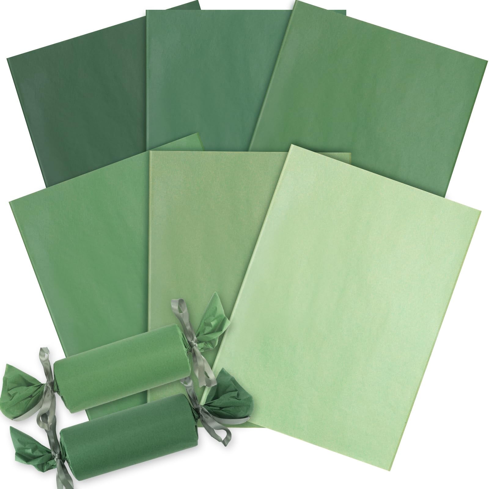 60 Sheets Gradient Forest SBF3 Green Gift Tissue Paper, 14'' x 20 ...