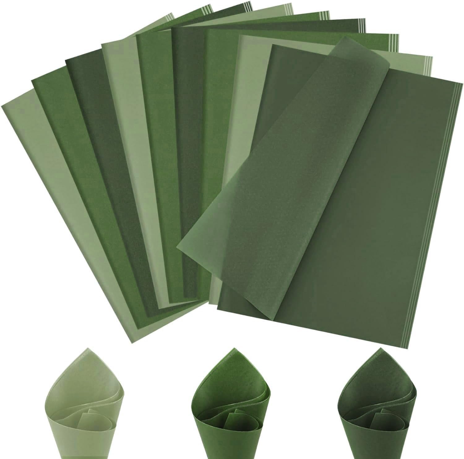 60 Sheets Gradient Lime YPF5 Green Gift Tissue Paper, 14'' x 20'' Lime ...