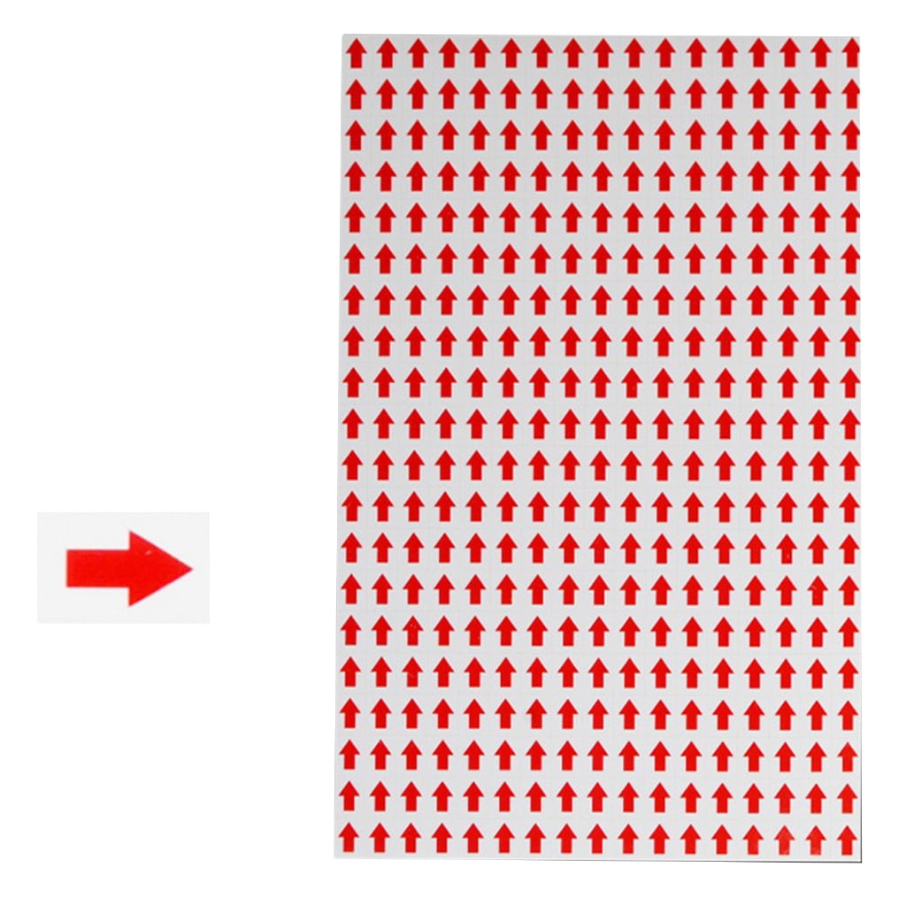 60 Sheets/Pack Arrows Labels Arrows Stickers Adhesive Color Coding Sign ...