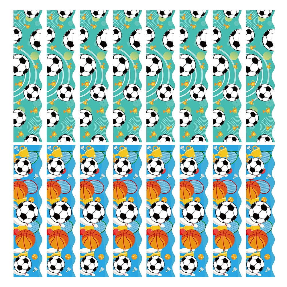 60 Sheets Sports Classroom Decorations Football Bulletin Board Borders ...
