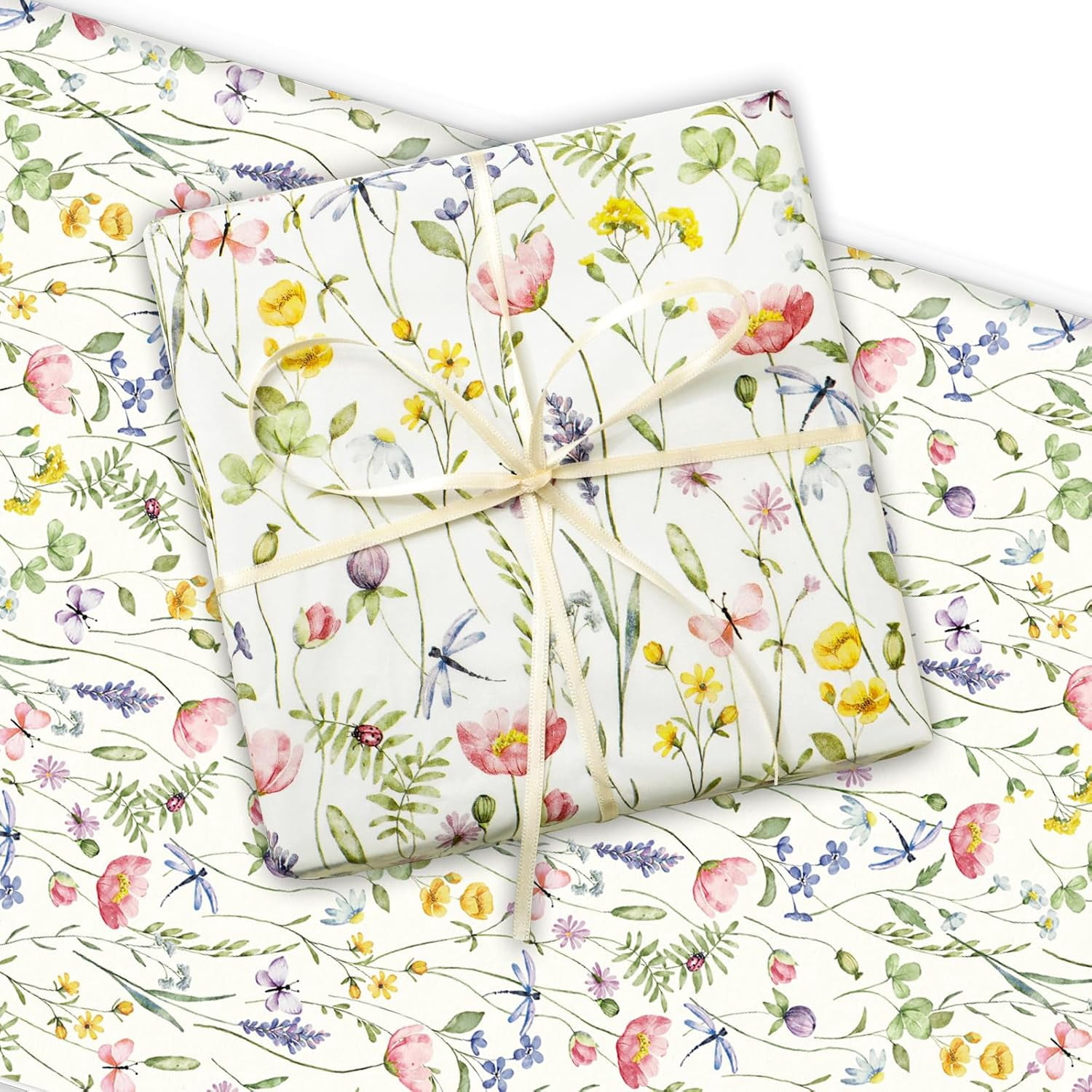 60 Sheets Summer Wildflower Tissue Paper Watercolor Floral Gift ...
