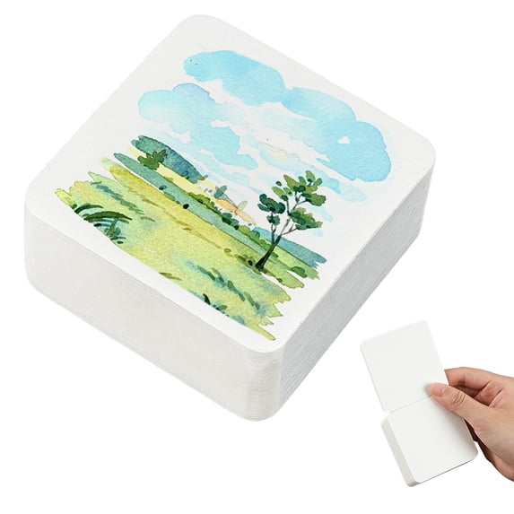 60 Sheets Watercolor Sketchbook 2.5x2.5 Inch Portable Tearable Mini ...