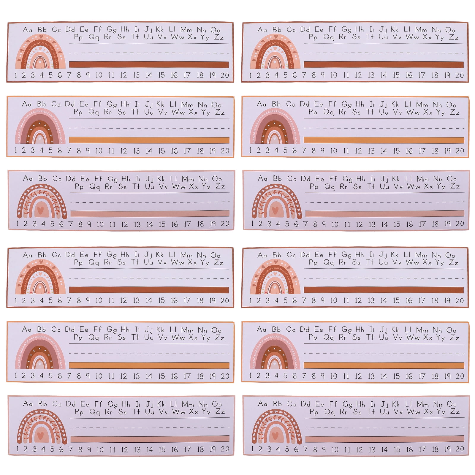 60 Sheets of Decorative Desk Decors Simple Desk Nameplates Classroom ...