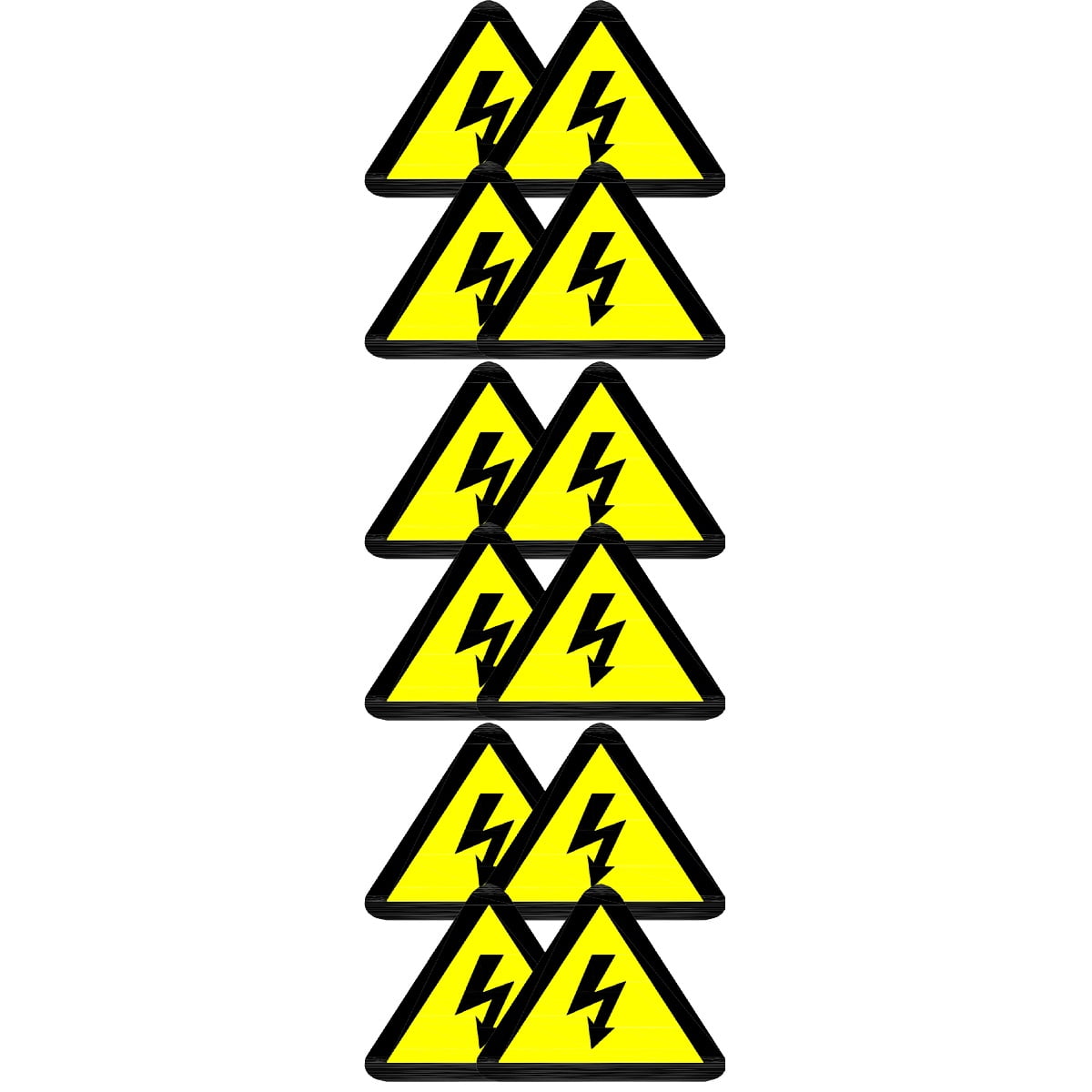 60 Sheets of Self Adhesive Caution Stickers Electric Fence Warning ...