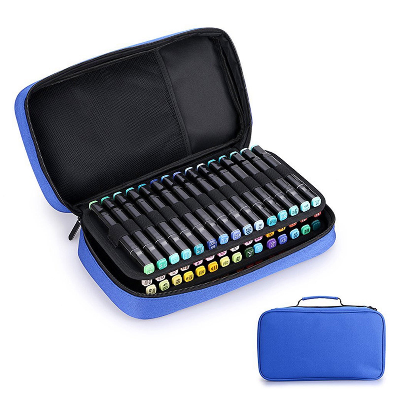 60 Slots Large Capacity Marker Storage Bag, Portable Canvas Pen ...