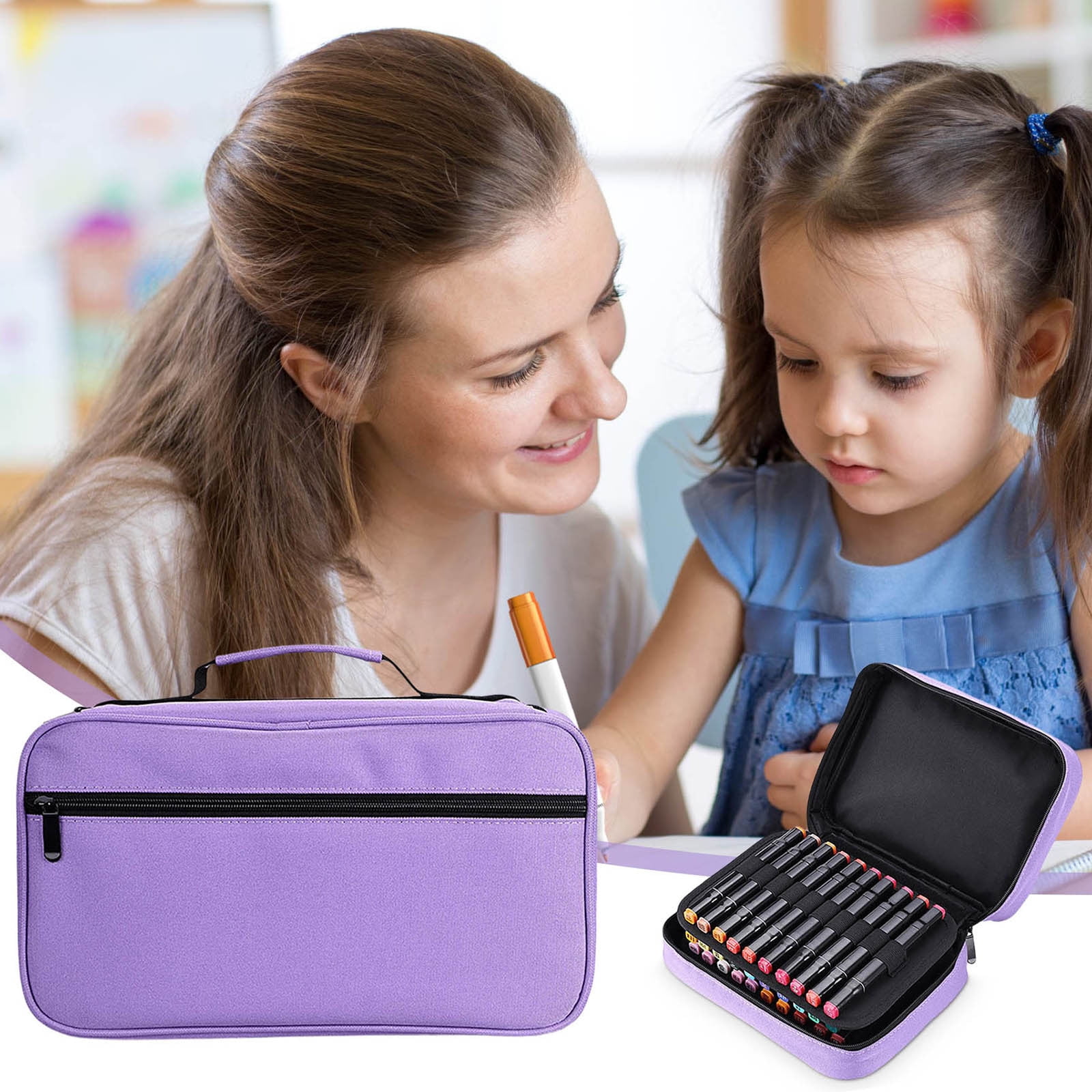 60 Slots Marker Organizer Case Large Marker Case For 60 Markers Big ...