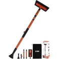 60” Snow Broom Ice Scraper Bendable Snow Brush for Cars with 12.2” Foam ...
