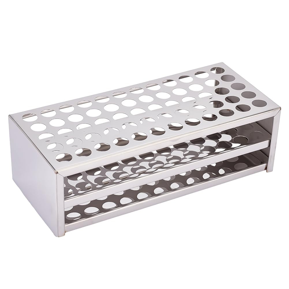 60 Sockets Stainless Steel Test Tube Rack Stainless Steel Test Holder ...