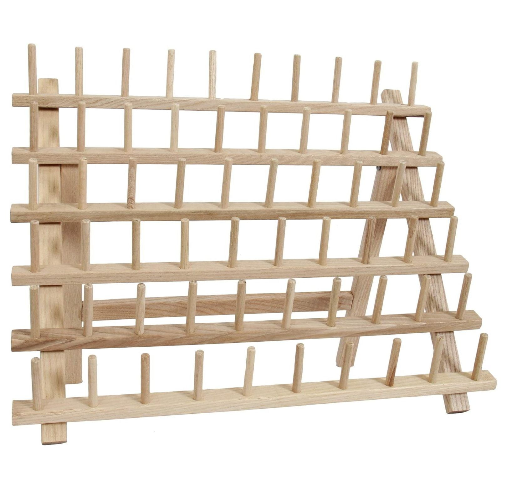 60 Spool Cone Wood Thread Rack | Made of Hardwood, Sturdy, Freestanding ...