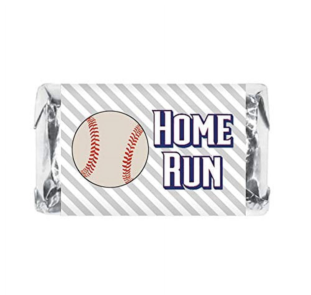 60 Sports Baseball Mini Candy Bar Wrapper, Treats Favors for Birthday ...