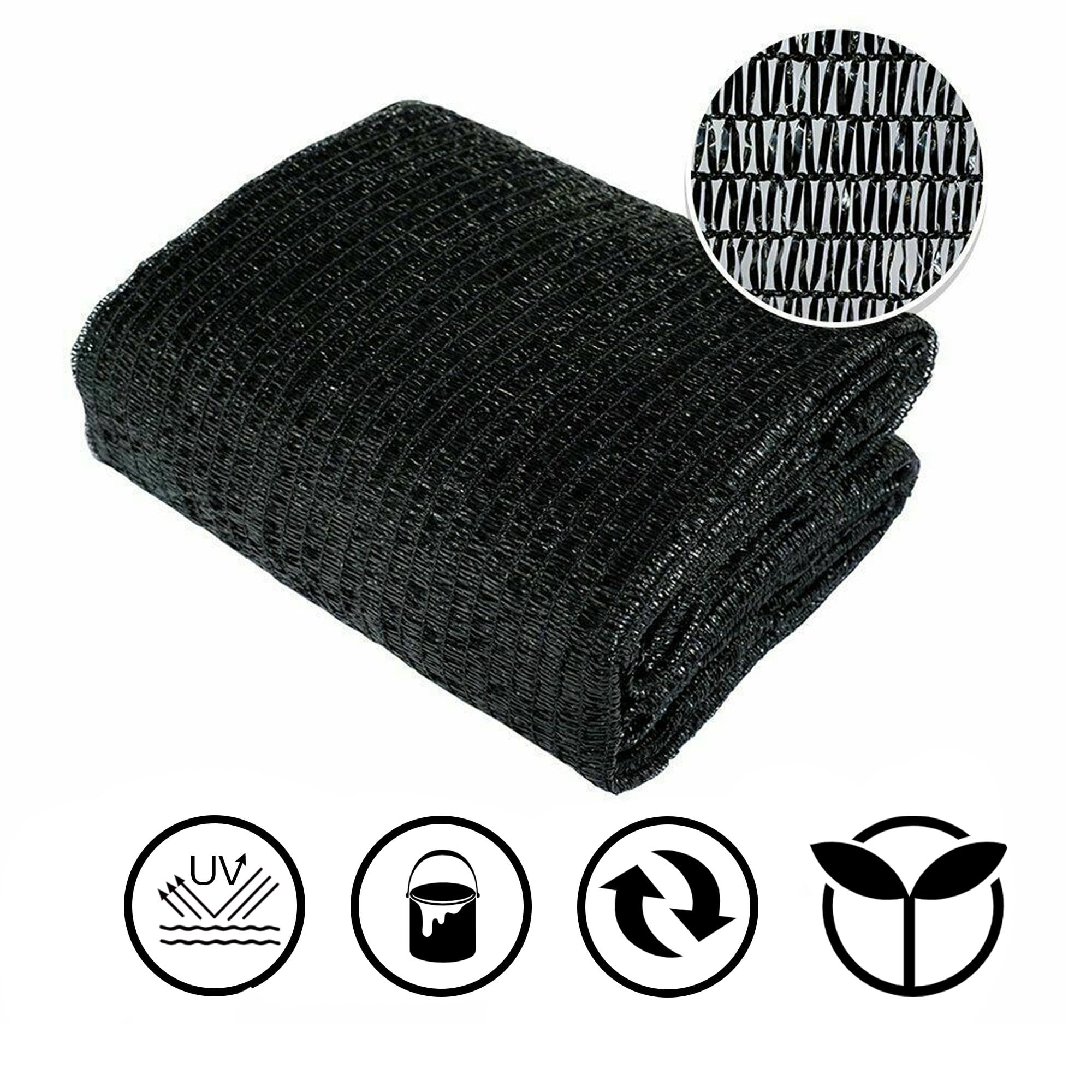 60% Sunblock Shade Cloth Net Black UV Resistant, Garden Shade Mesh Tarp ...