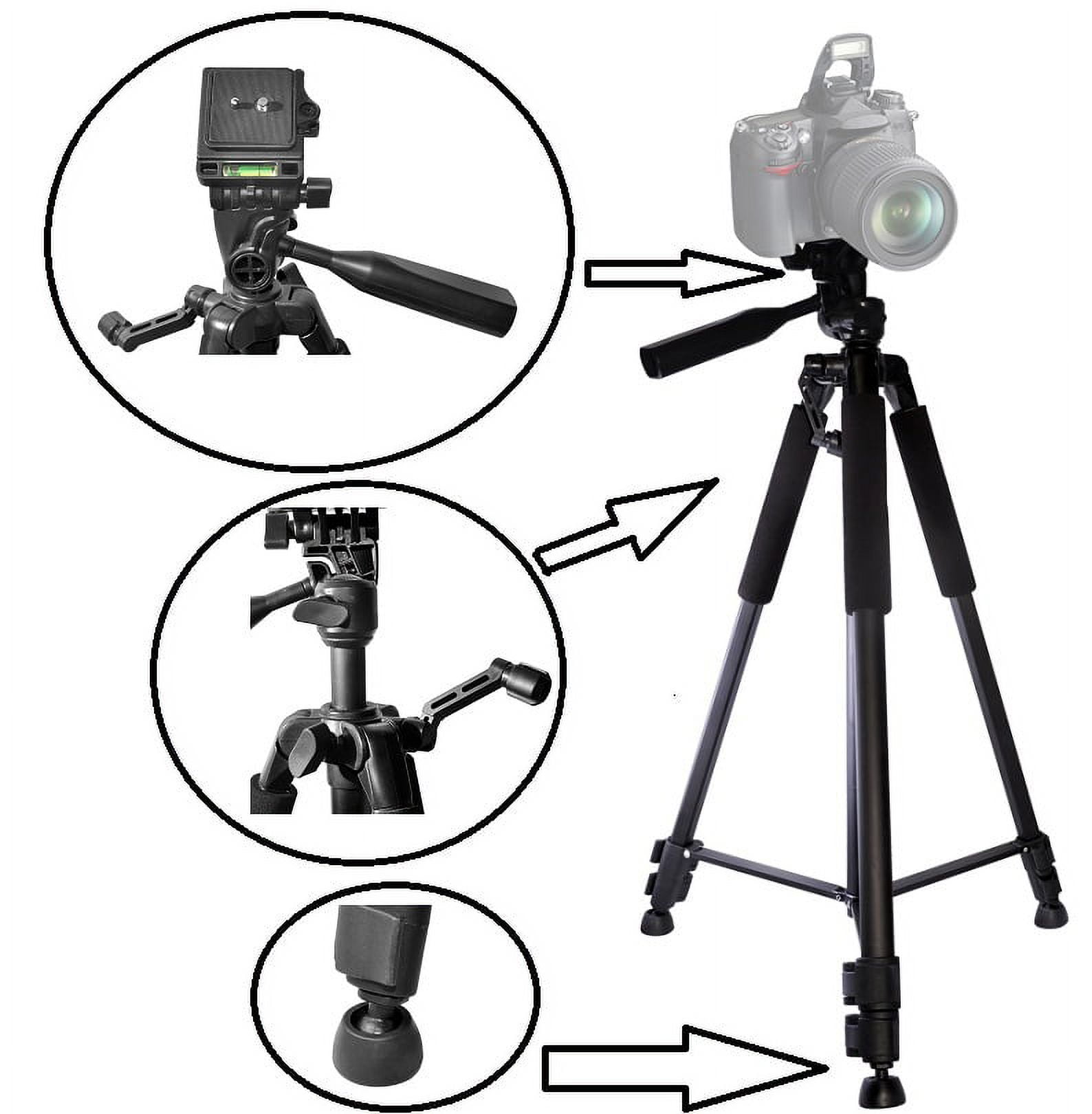 60" Super Duty Tripod With Case For Canon EOS R10 R50 R100 - Walmart.com