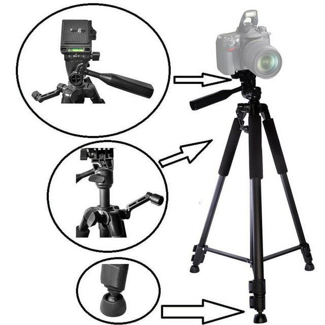 60" Super Duty Tripod With Case For Canon EOS R10 R50 R100 - Walmart ...