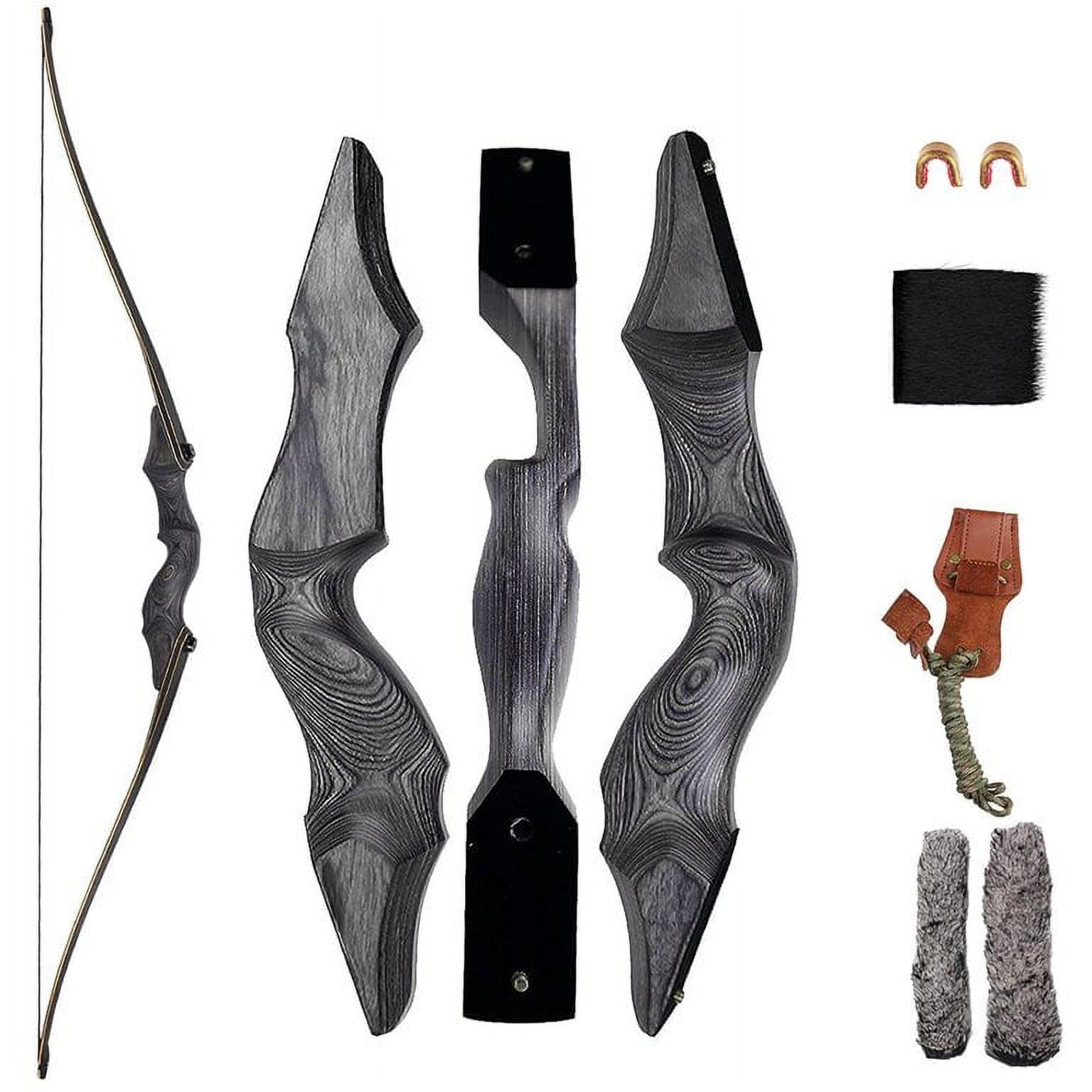 60" Takedown Longbow Wooden Riser Draw Weight 20 25 30 35 40 45 50 55 ...