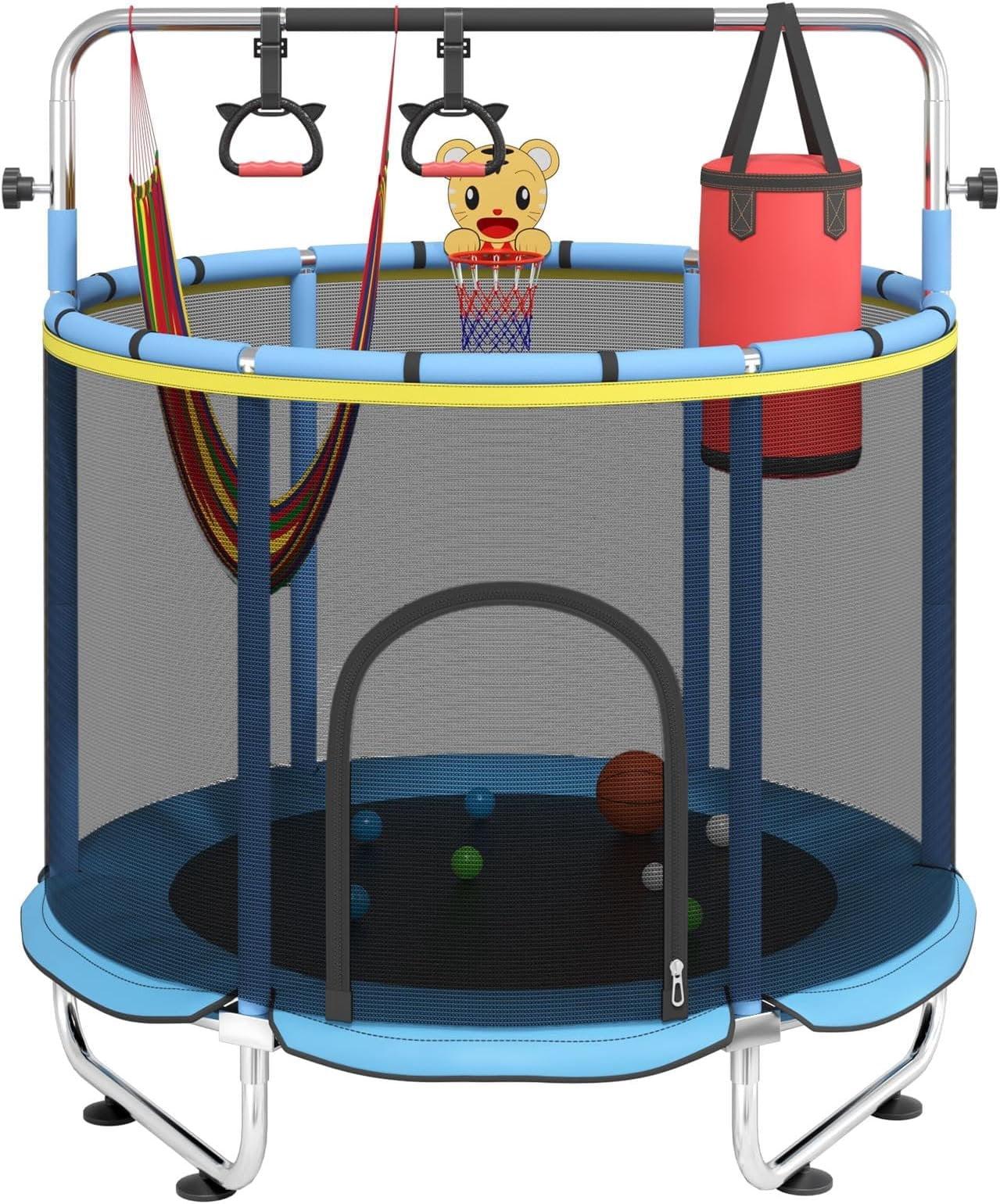 60" Trampoline for with Enclosure Net, 500lbs Capacity Trampolines ...