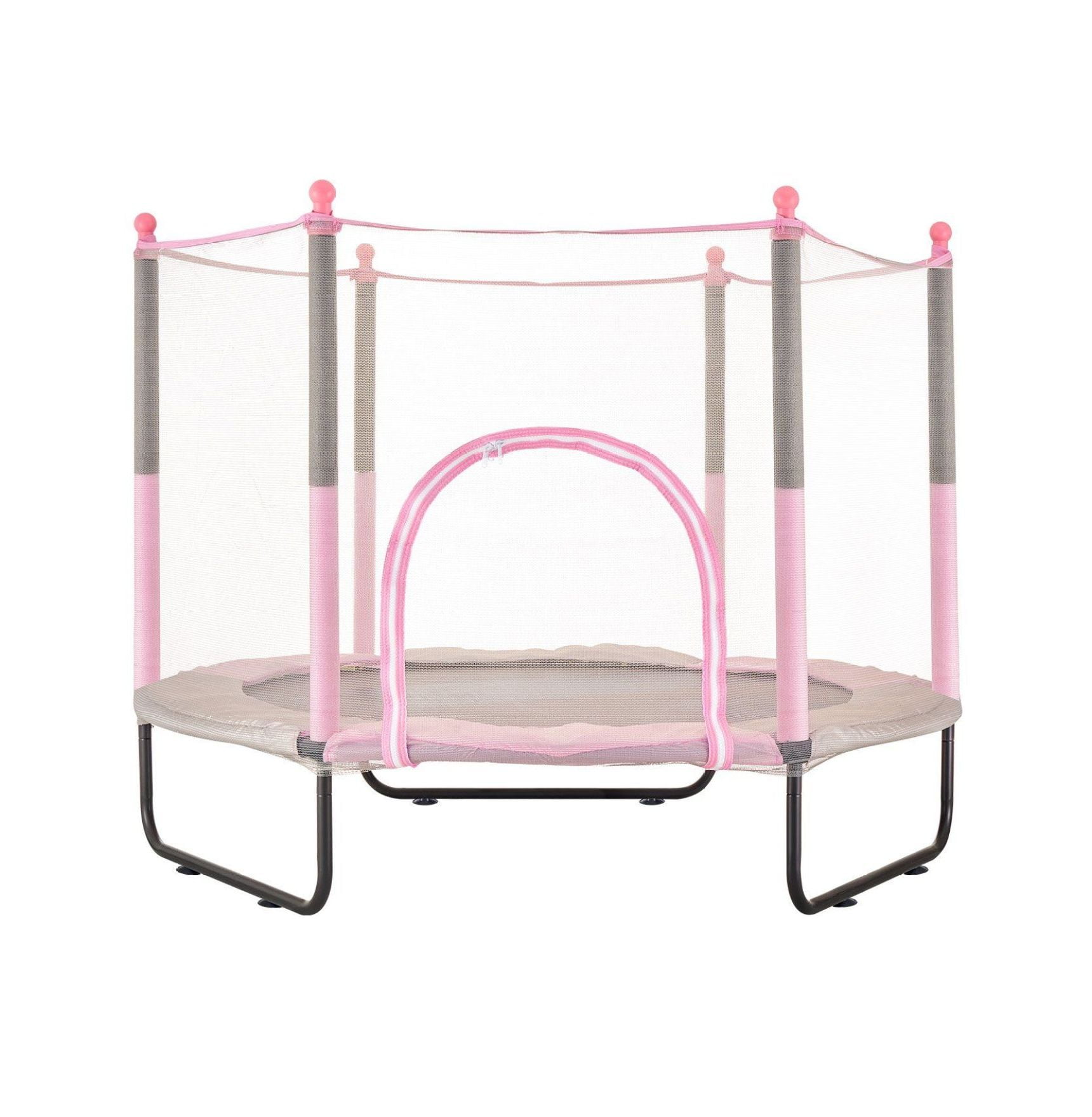 60" Trampoline for Kids, Mini Toddler Trampoline with Net Indoor ...