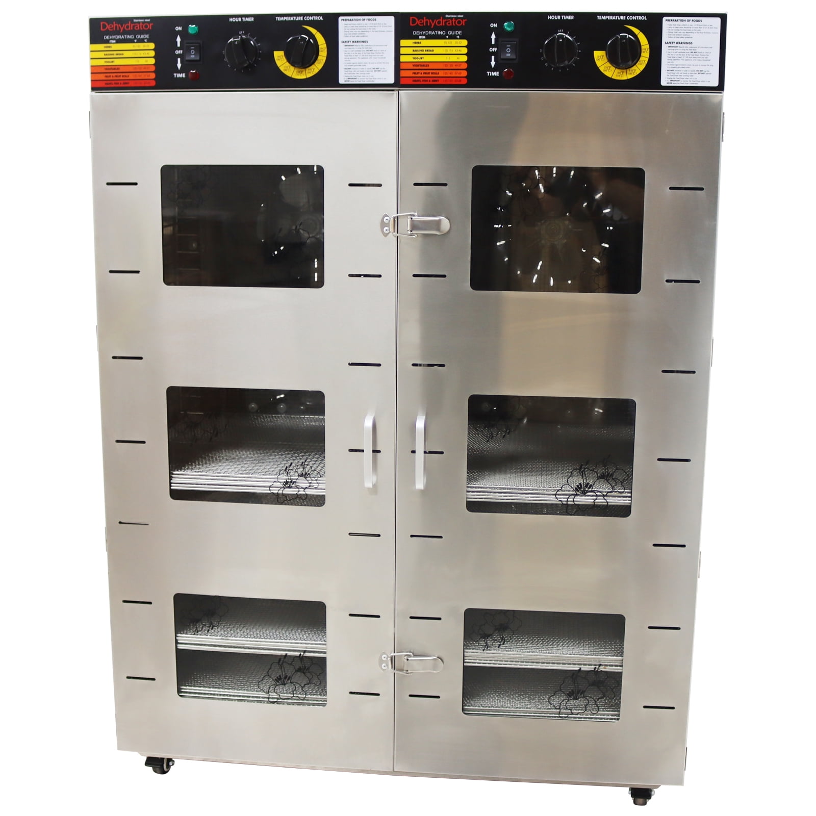 60 Tray Food Dehydrator Dried Fruit Machine 220V Double-Door with Timer ...