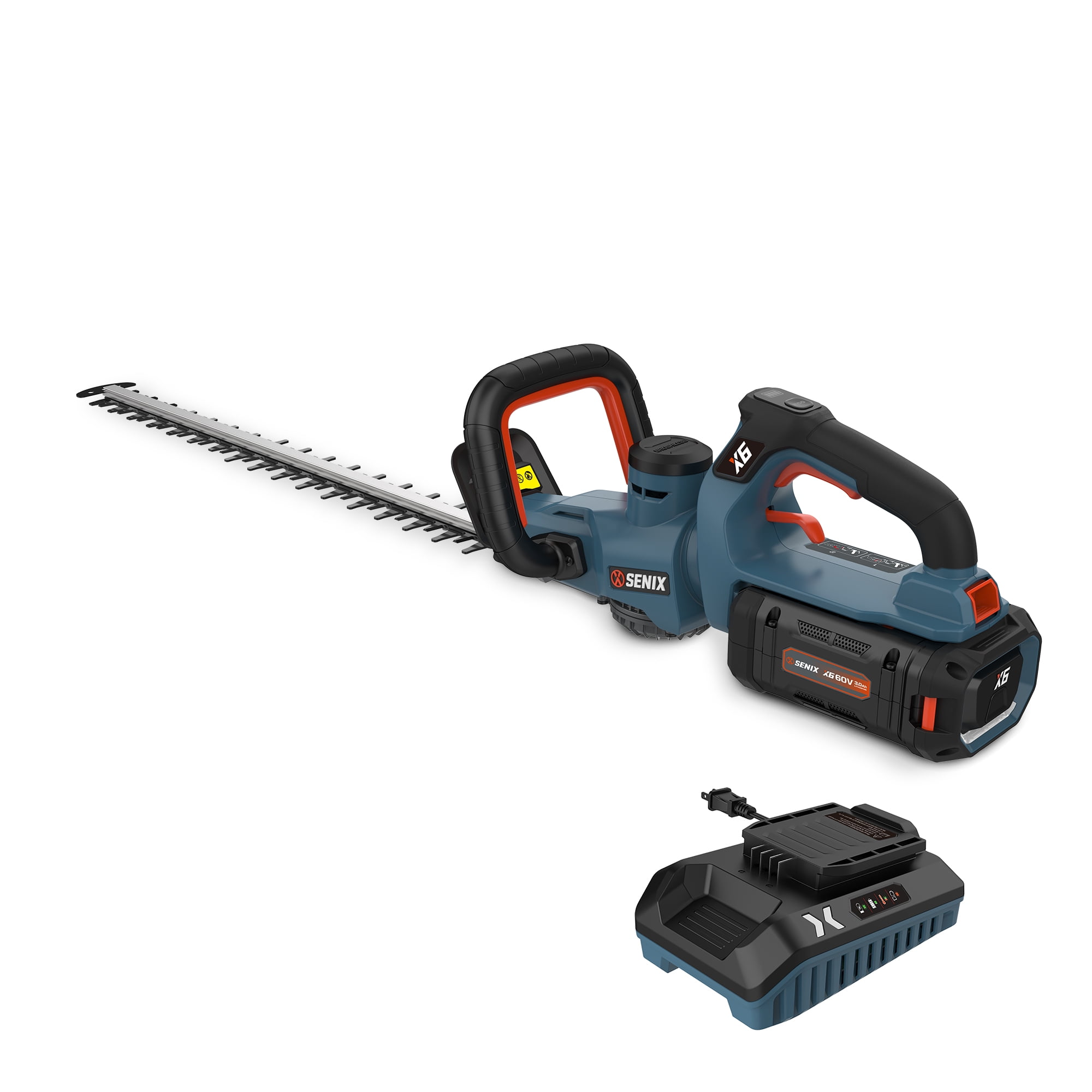 SENIX X6 60 Volt Max* 26-Inch Cordless Brushless Hedge Trimmer w ...