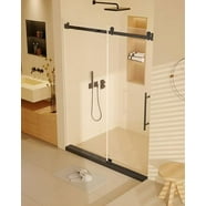 MCOCOD 57 to 60 in W x 76 in H Frameless Shower Door with Soft Close, 5/16" (8 mm) Clear ...