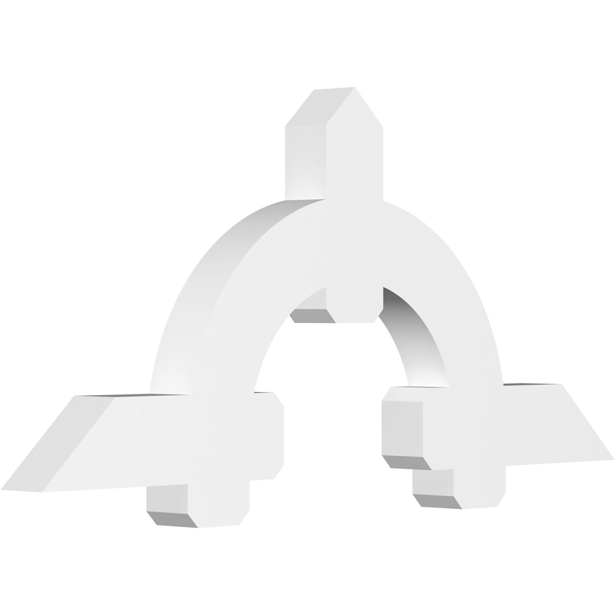 60"W x 27 1/2"H x 4"D x 6"F, 11/12 Pitch, Ericson Architectural Grade ...