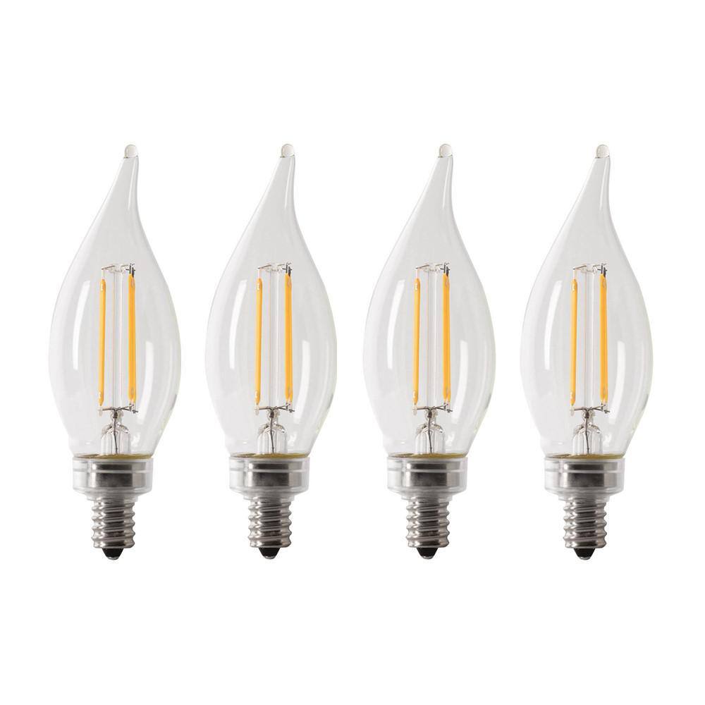 60-Watt Equivalent BA10 E12 Candelabra Dimmable Filament CEC Clear ...
