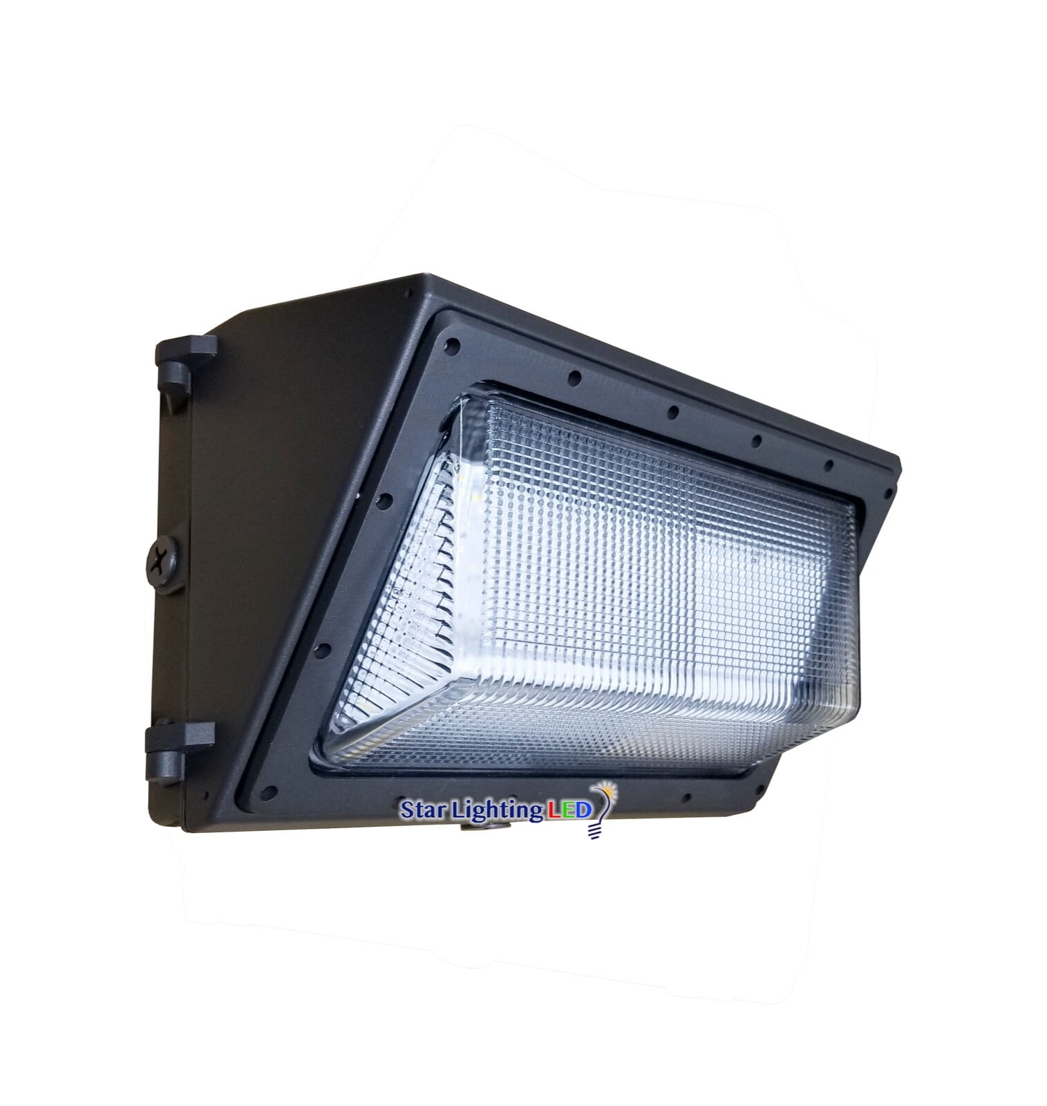 60 Watt LED Wallpack, Security Light. Daylight, Glass Lens - Walmart.com