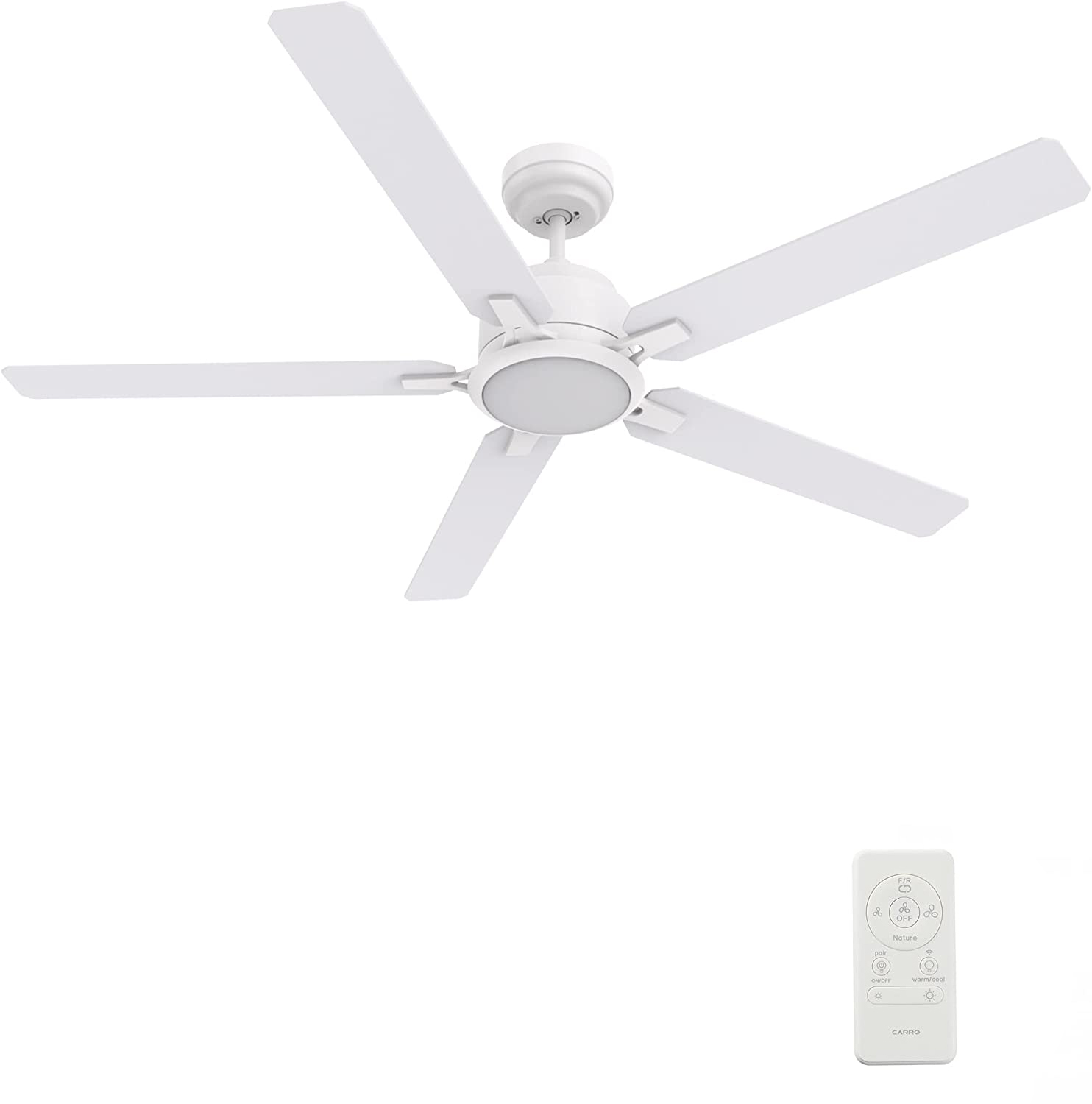 Costway 52'' Ceiling Fan with LED Light Reversible Ceiling Fan w ...