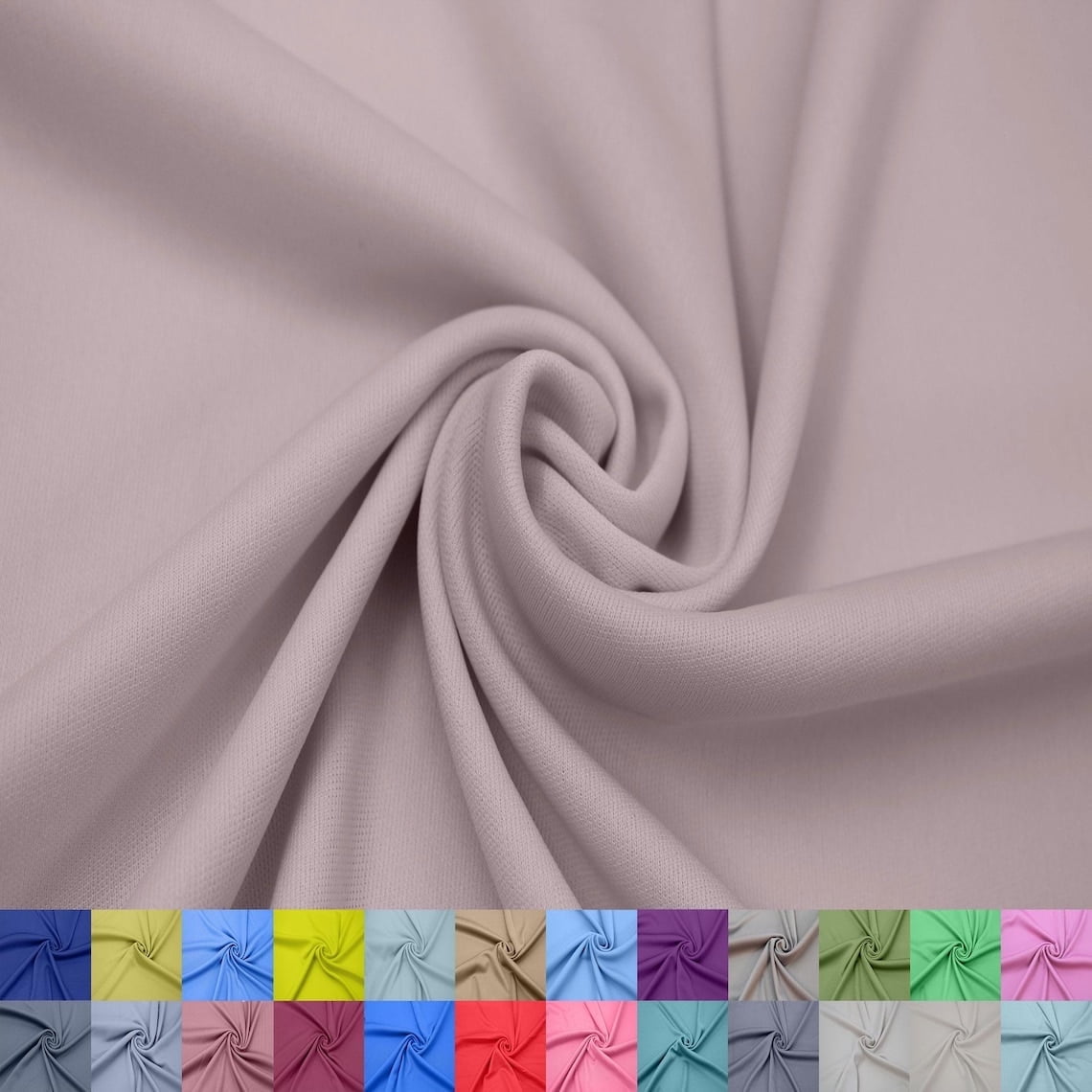 60" Wide 100% Polyester Interlock Lining –2-Way Stretch, Lightweight ...