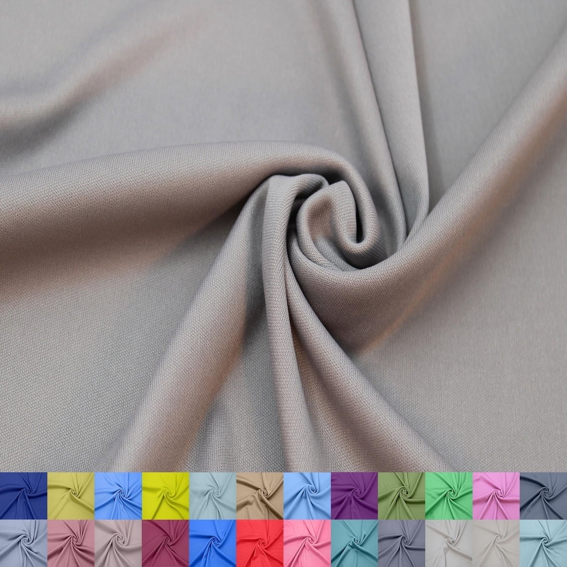 60" Wide 100% Polyester Interlock Lining –2-Way Stretch, Lightweight ...