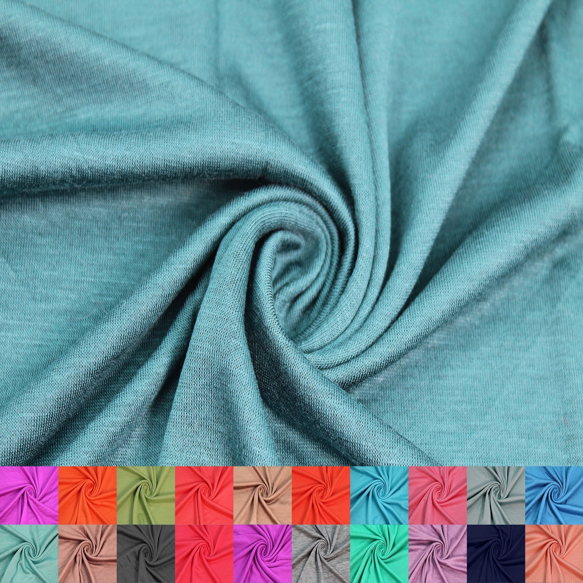 60" 100% Rayon Jersey Knit Fabric by the Yard - 130 GSM, Lightweight, 2 ...