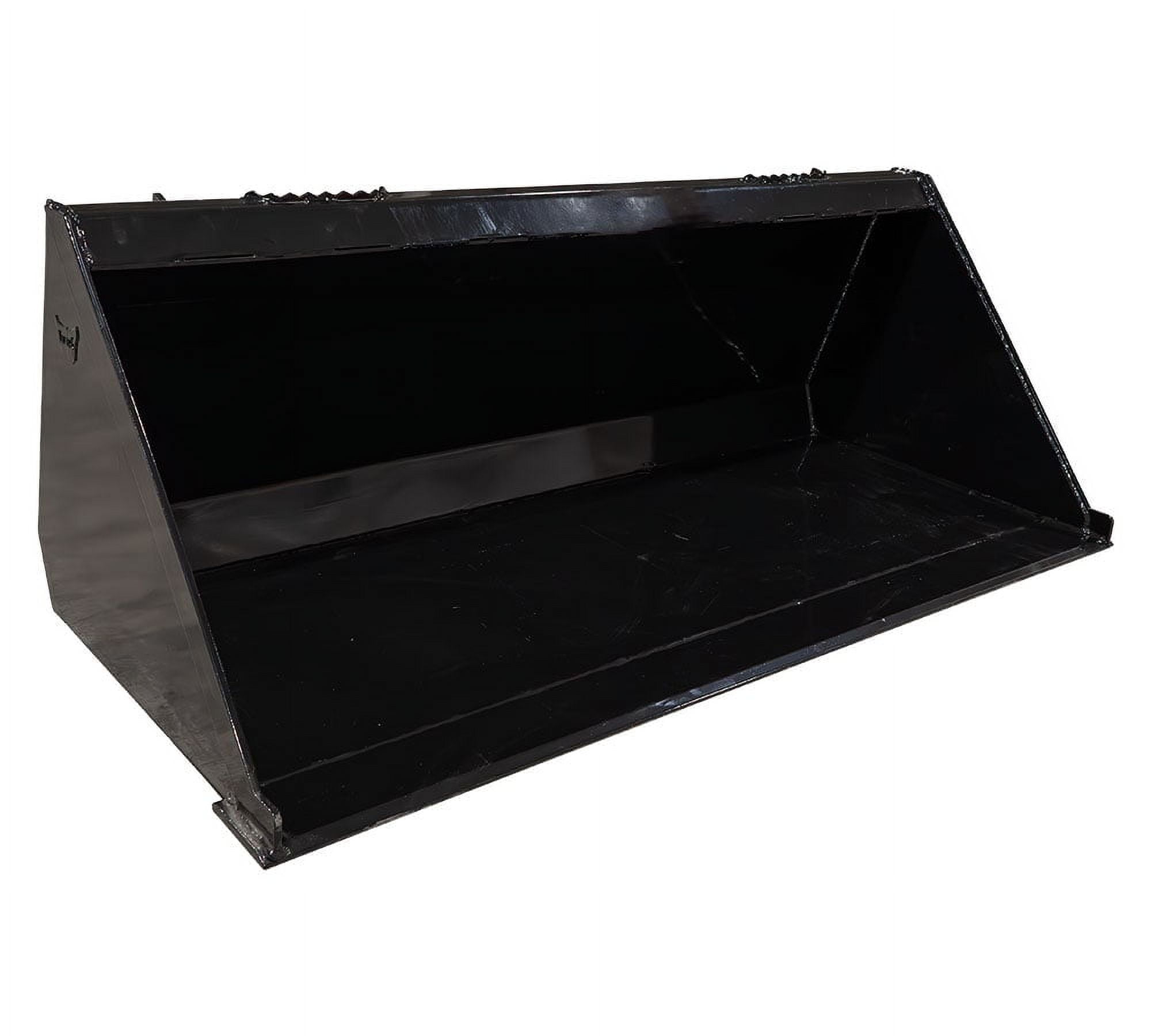 60" Wide Low Profile Skid Steer Bucket Attachment with Reinforced ...