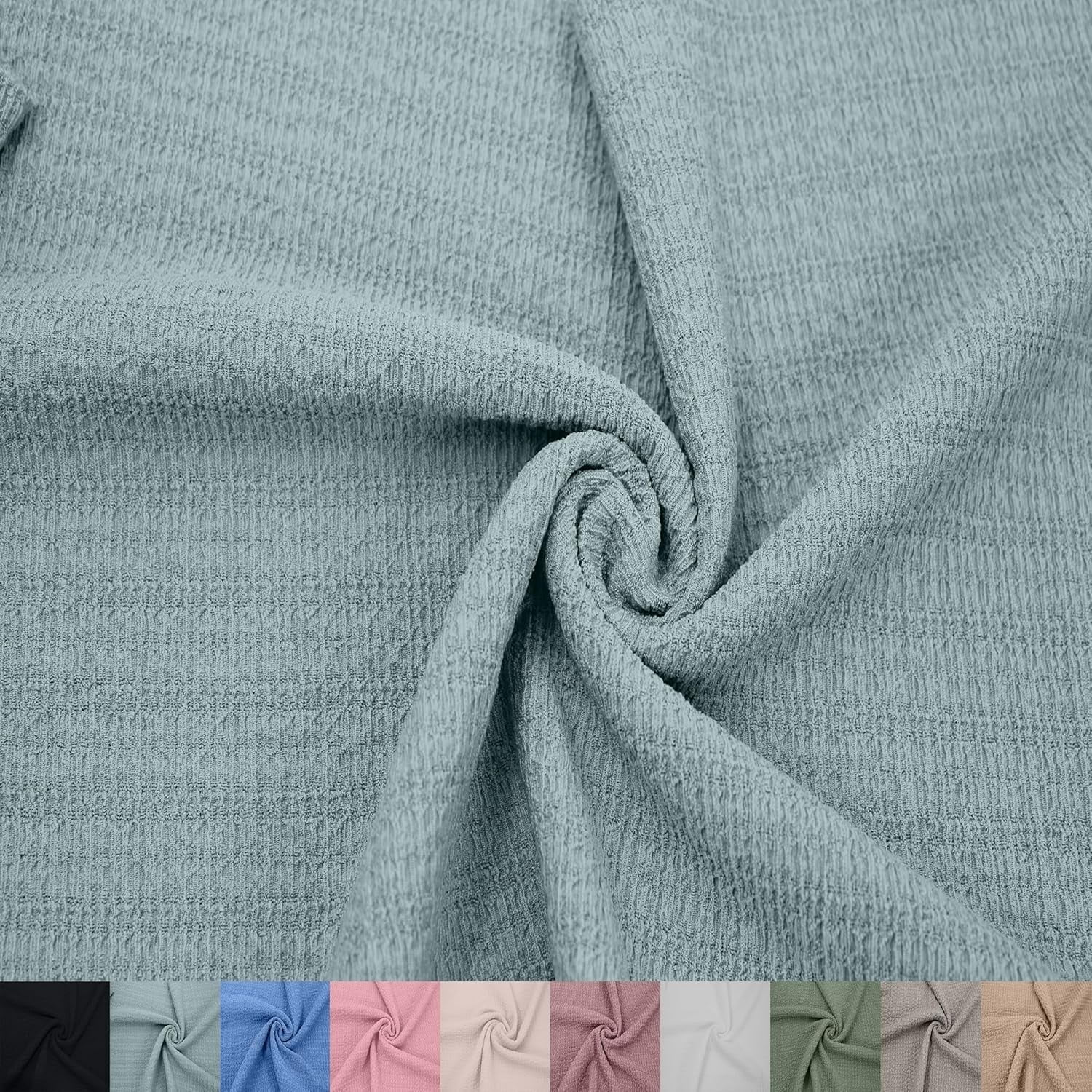 60" Wide Polyester Spandex Crinkled Della Textured Stretch Fabric By ...