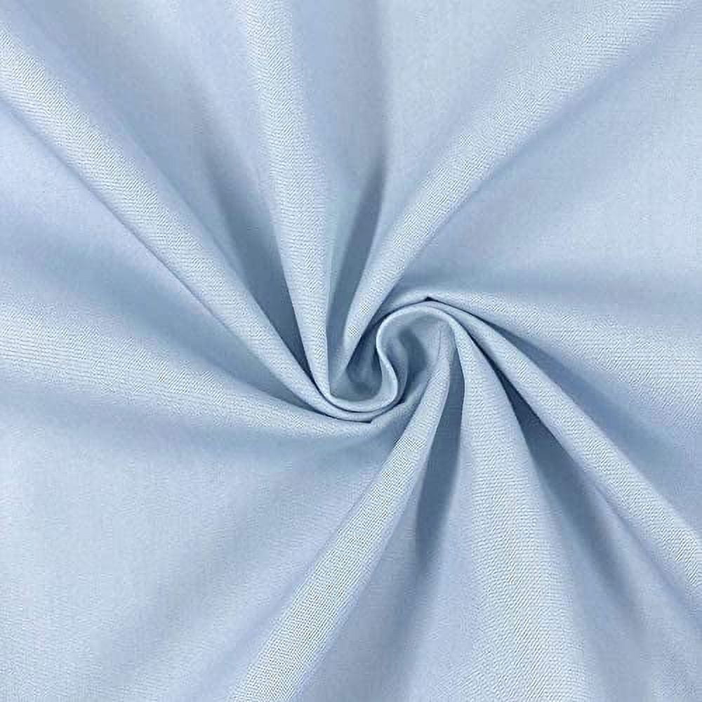60" Wide Premium Cotton Blend Broadcloth Fabric by The Yard (Baby Blue ...