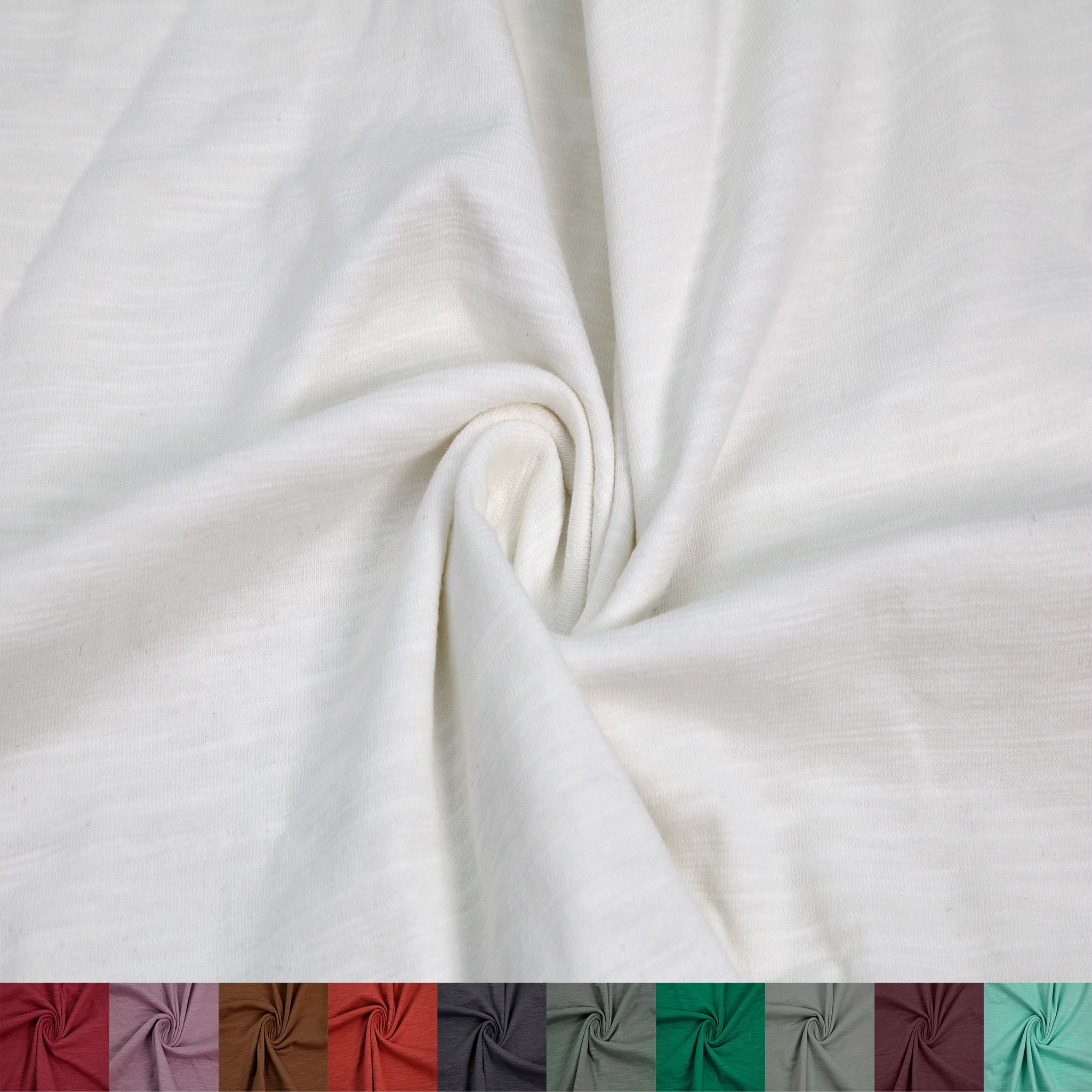 60" Wide Slub Cotton Spandex Jersey Knit Fabric by the Yard - (170 GSM ...