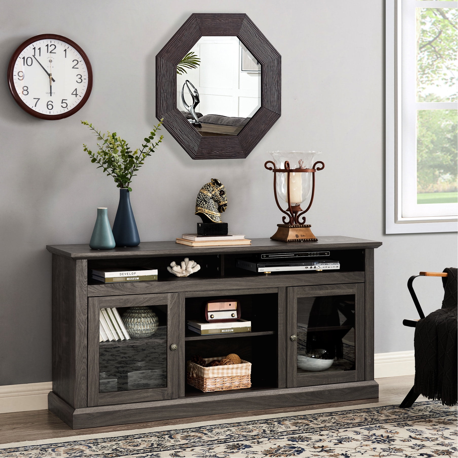 60'' Wide TV Console | Classic Style for Any Decor | MDF Material ...