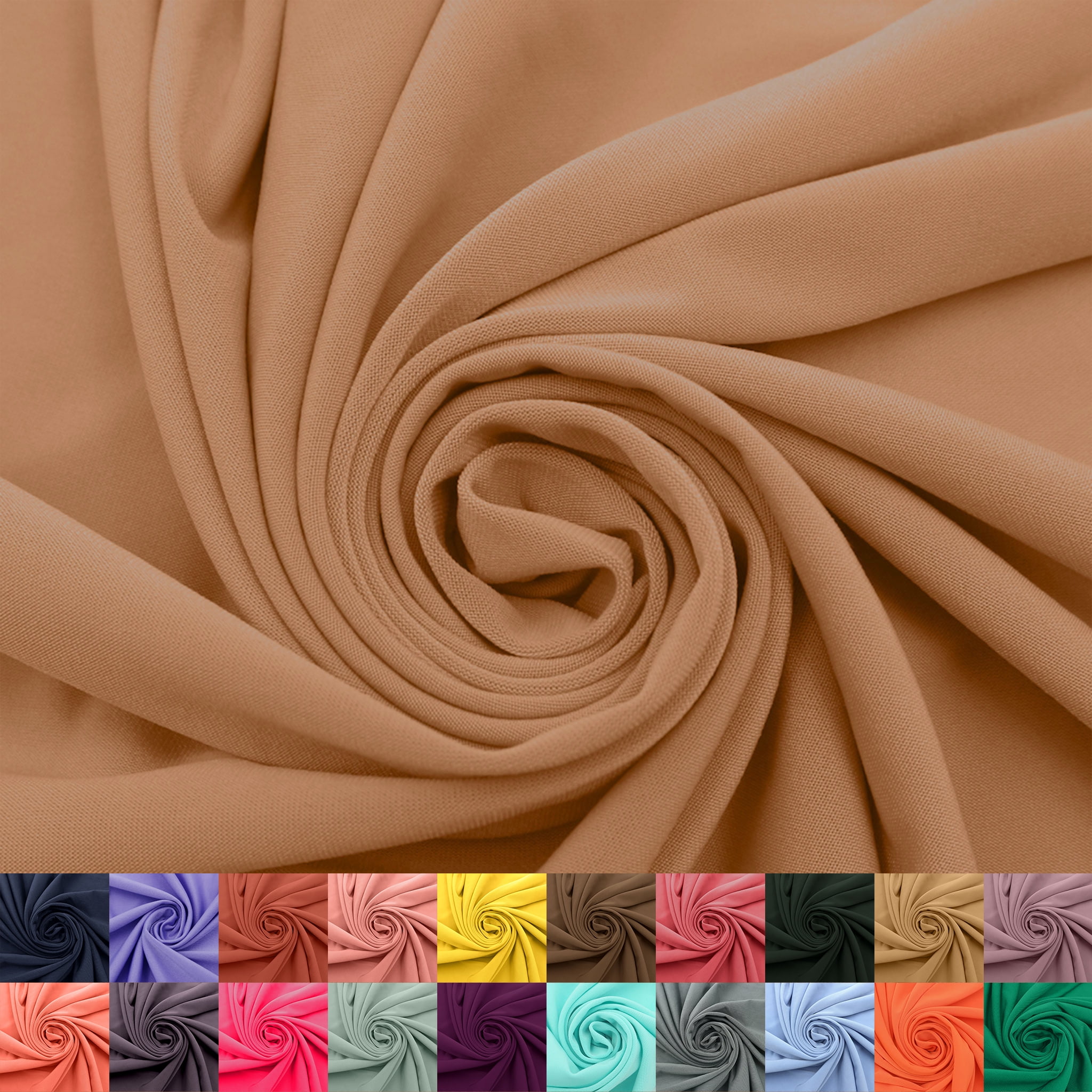60" Wide Venezia Poly Spandex Fabric - (200 GSM) 2-Way Stretch, Anti ...