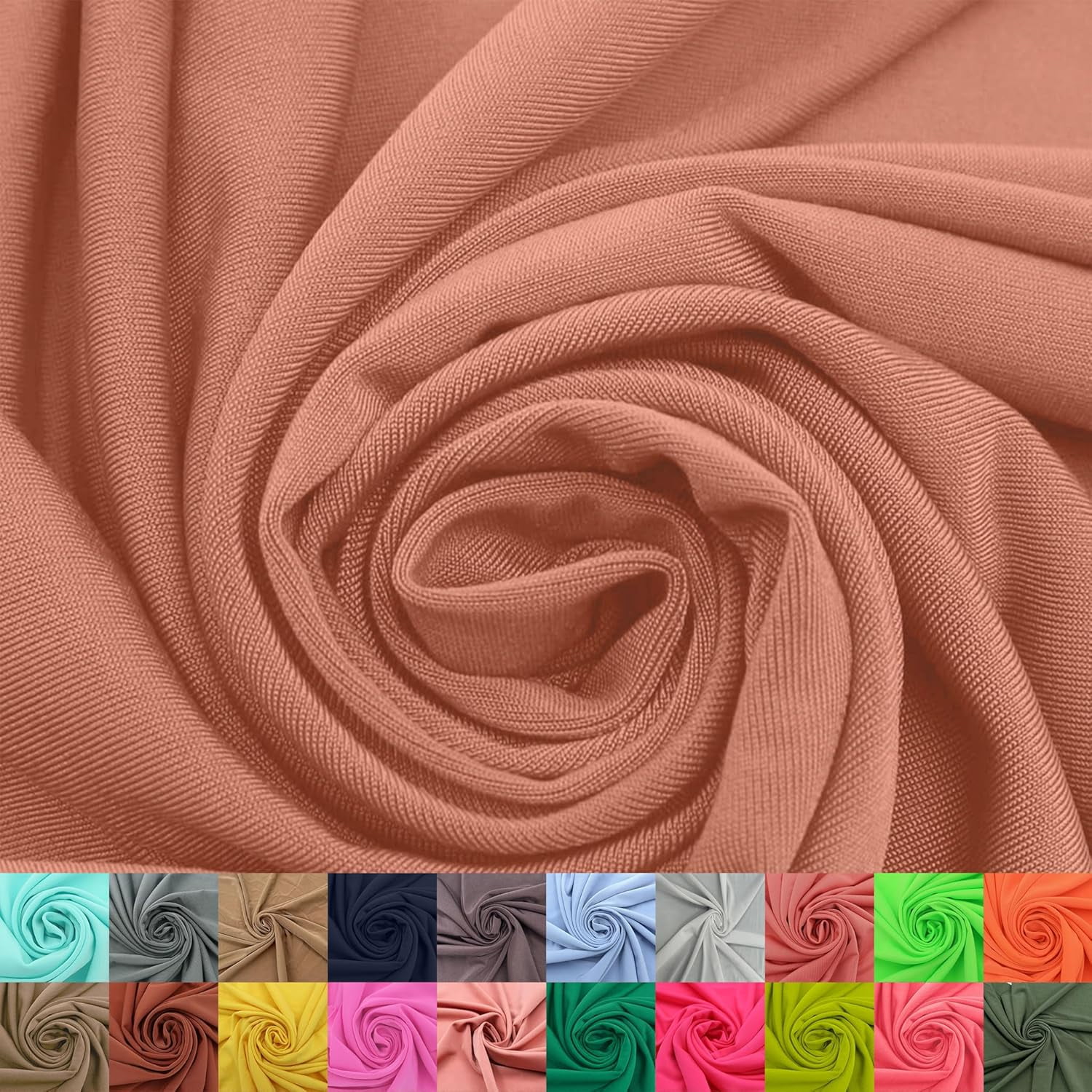 60" Wide Venezia Poly Spandex Fabric - (200 GSM) 2-Way Stretch, Anti ...
