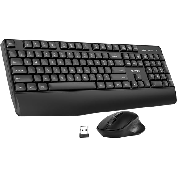 60% Wireless Gaming Keyboard and Mouse Combo,LED Backlit Rechargeable ...