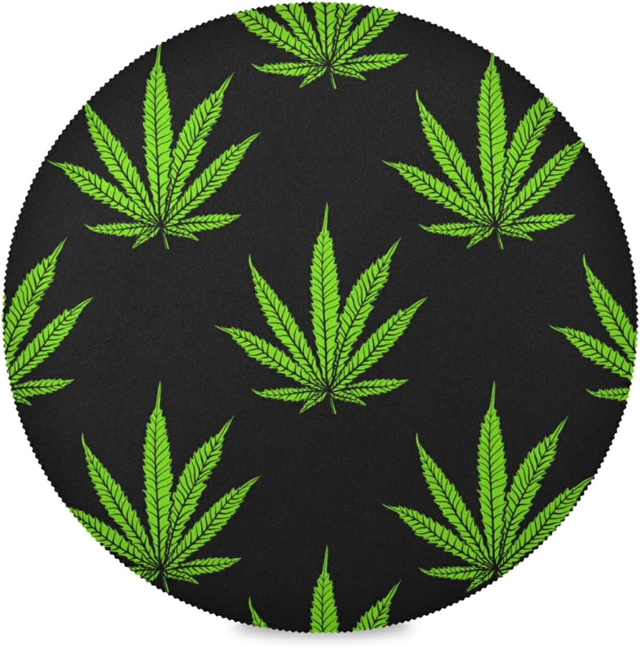 60"X 60" Green Cannabis Leaf Marijuana Ganja Leaves Elastic Fitted ...