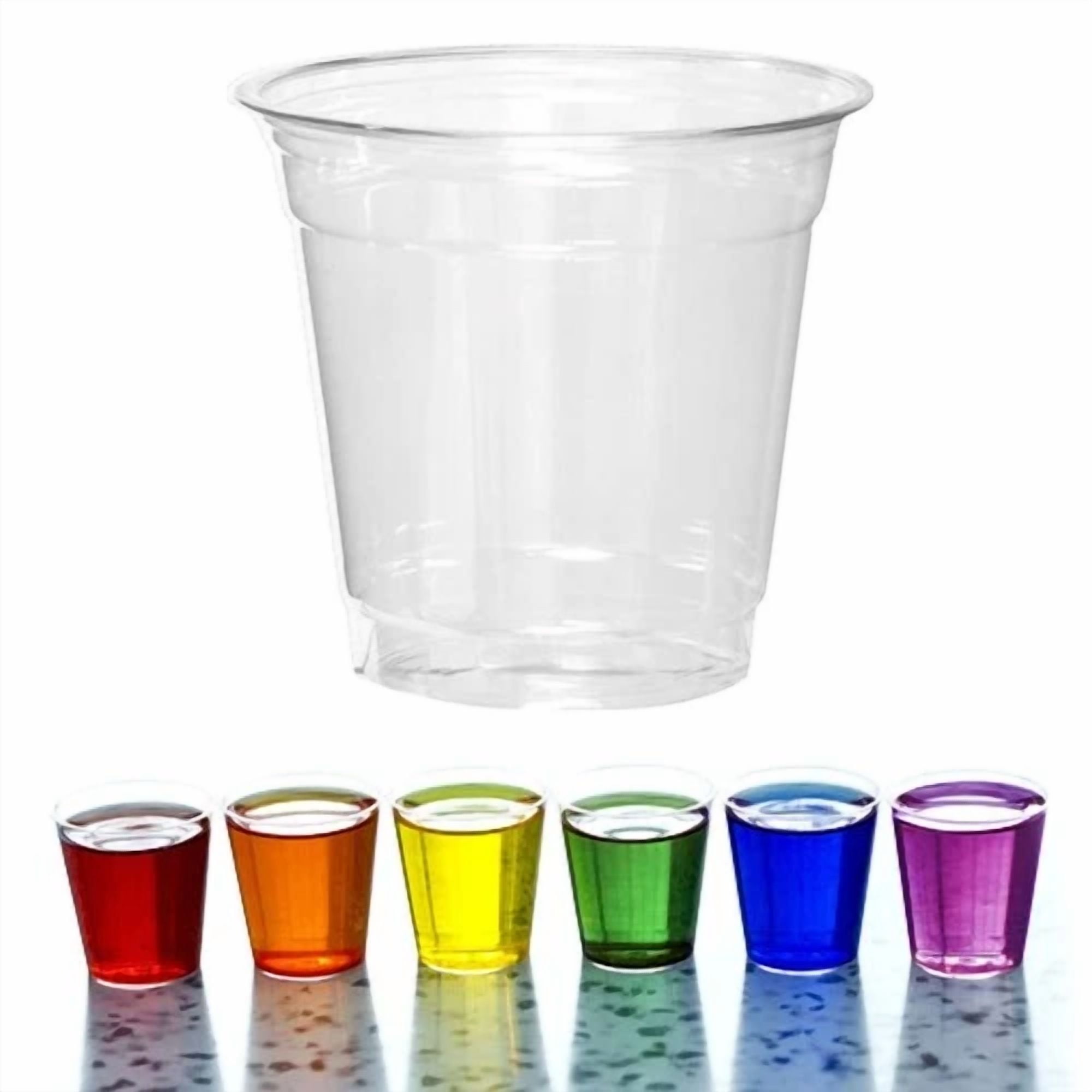 60 X Disposable Shot Glasses Clear Hard Plastic 2Oz 59Ml Party Cups ...