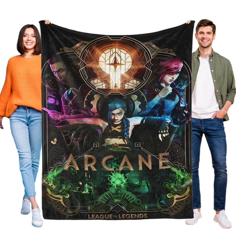 60"X50" Throw Blanket Arcane Cartoon Blanket Soft Micro Fleece Fuzzy ...