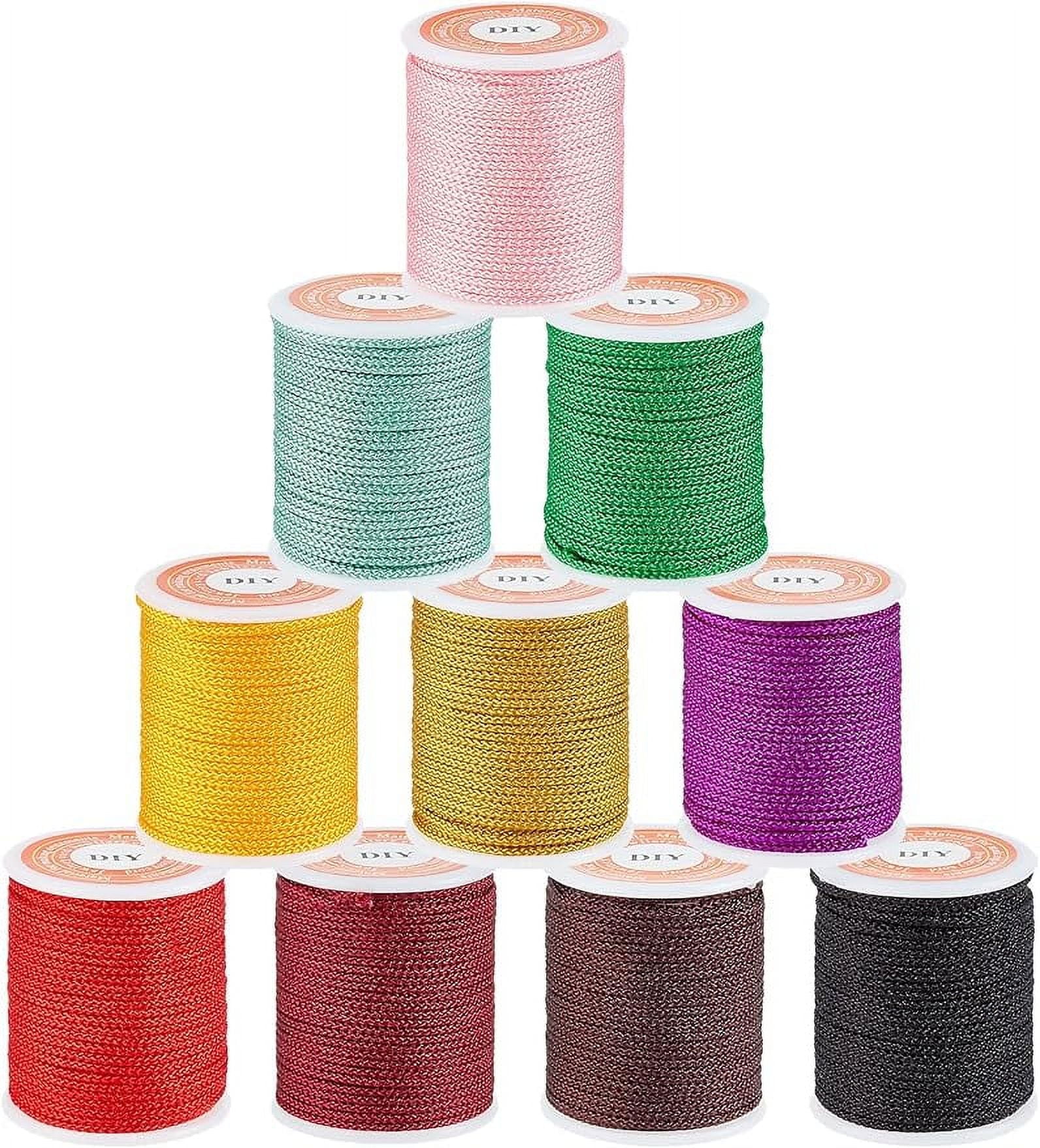 60 Yard 10 Colors Braided Nylon Threads 0.04 Inch Nylon Beading String ...