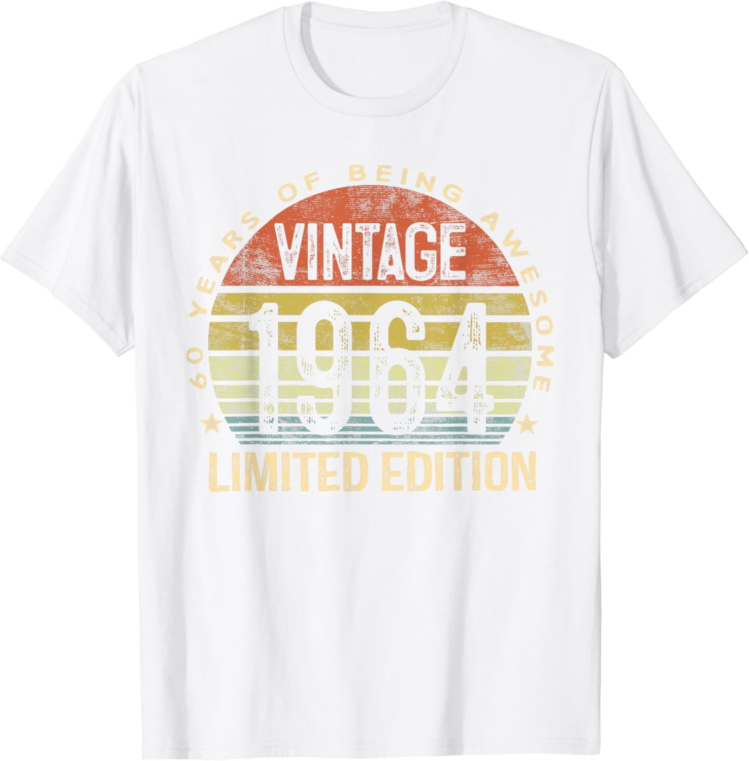 60 Year Old Gifts Vintage 1964 Limited Edition 60th Birthday T-Shirt ...